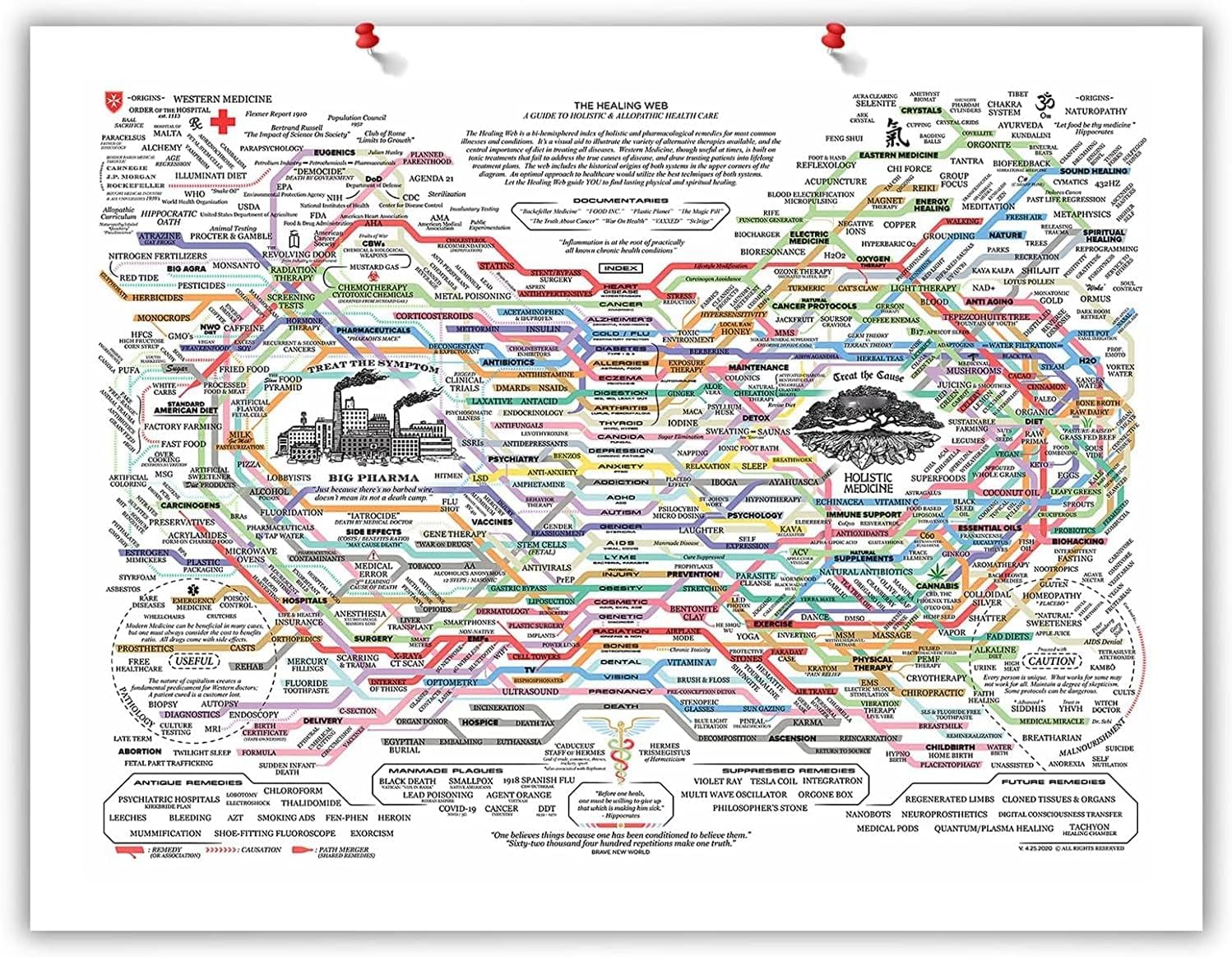 Amazon.com: Renyqatt The Healing Web Poster Traditional Therapies for ...