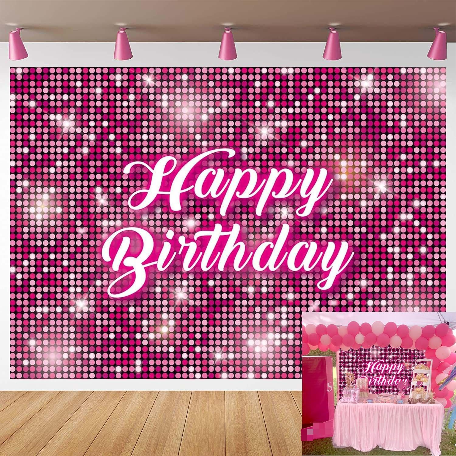 Neon Pink Sparkles Background 500 Glitter Hot Pink 500mm | Grafityp UK