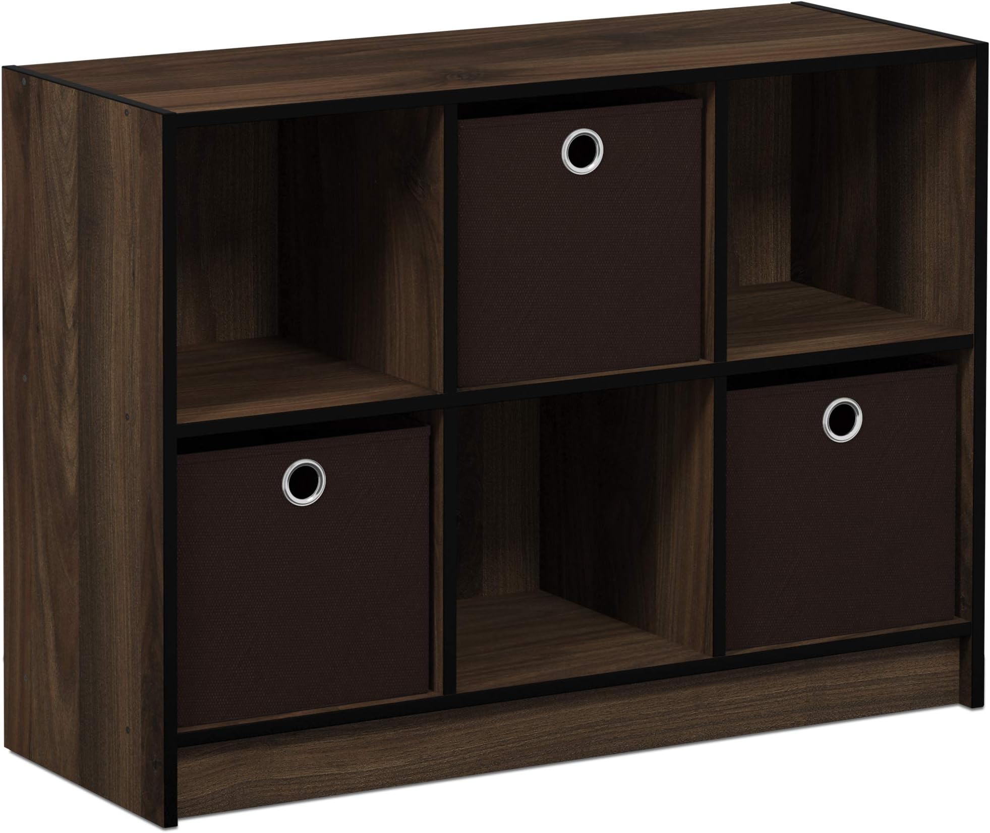 6 Cube Modern Bookcase Shelving Display Unit with Storage Boxes, Shelf ...