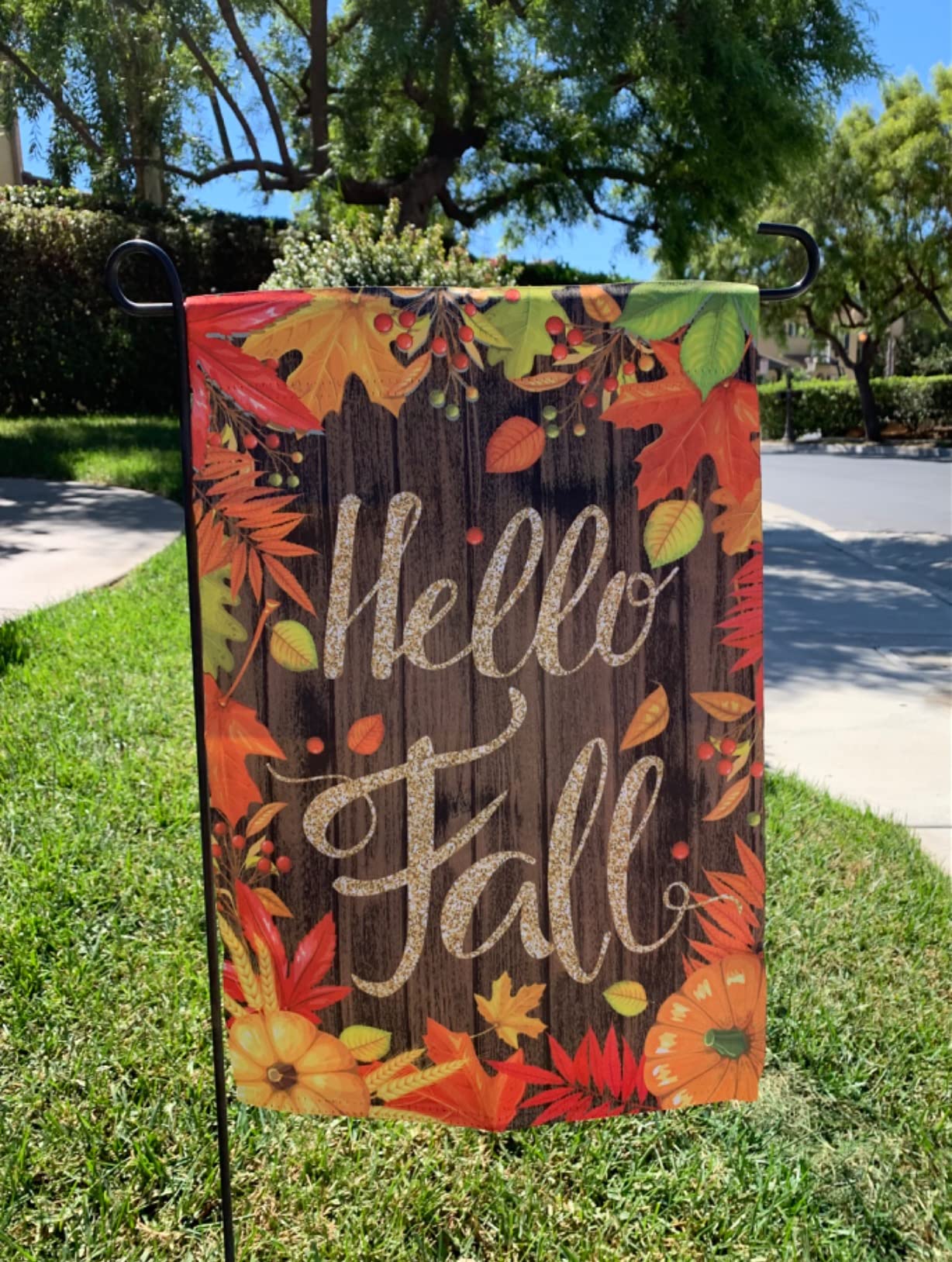 Amazon.com : hogardeck Fall Garden Flag Yard Flag Vertical Double Sided ...
