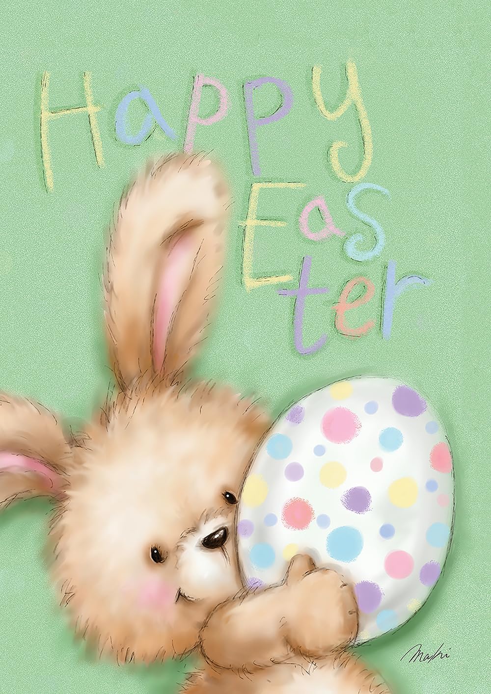 Toland Home Garden 1112740 Easter Bunny Egg Rabbit Flag, Double Sided ...