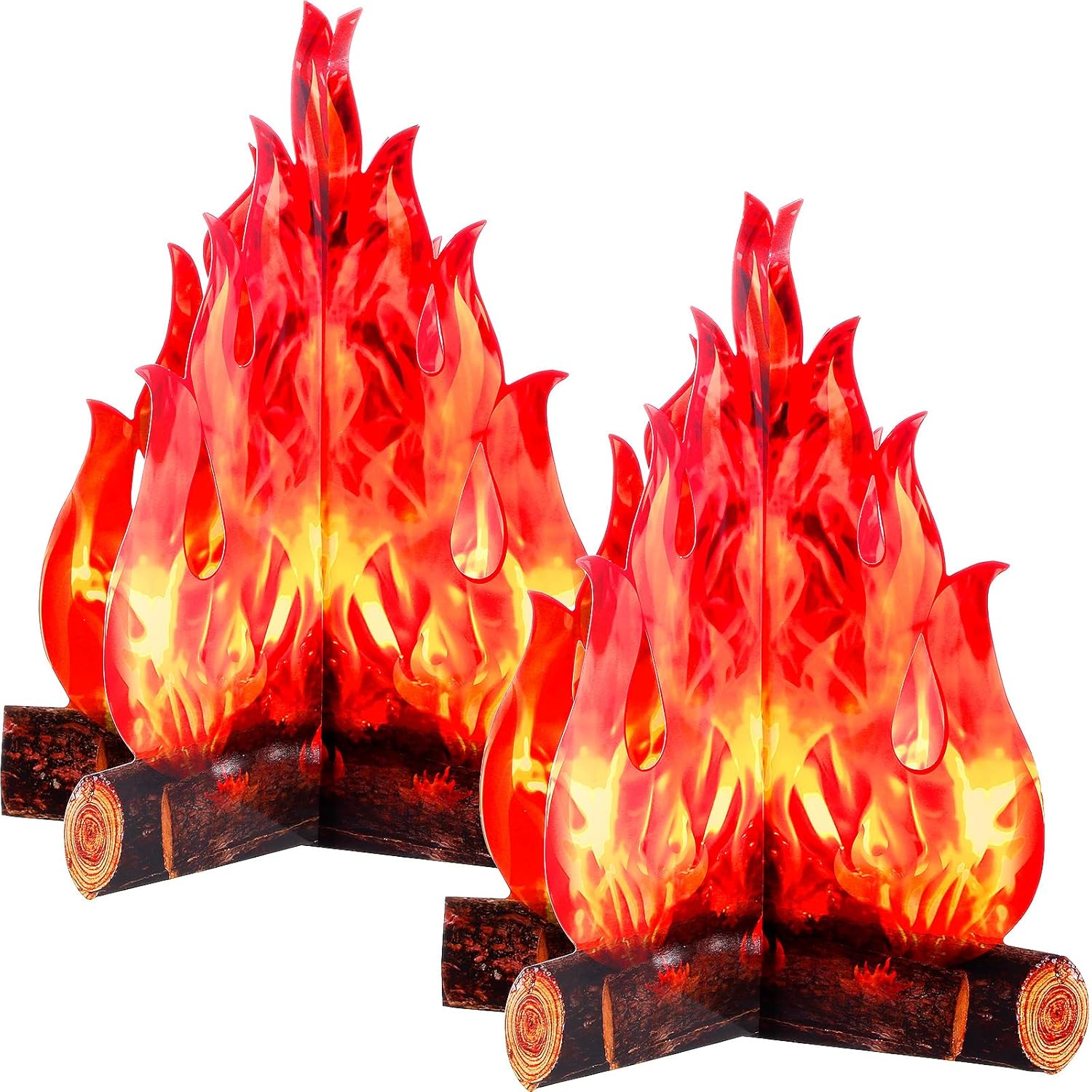Amazon.com: Boao 2 Set Fake Fire Fake Flame Camping Decoration 3D ...
