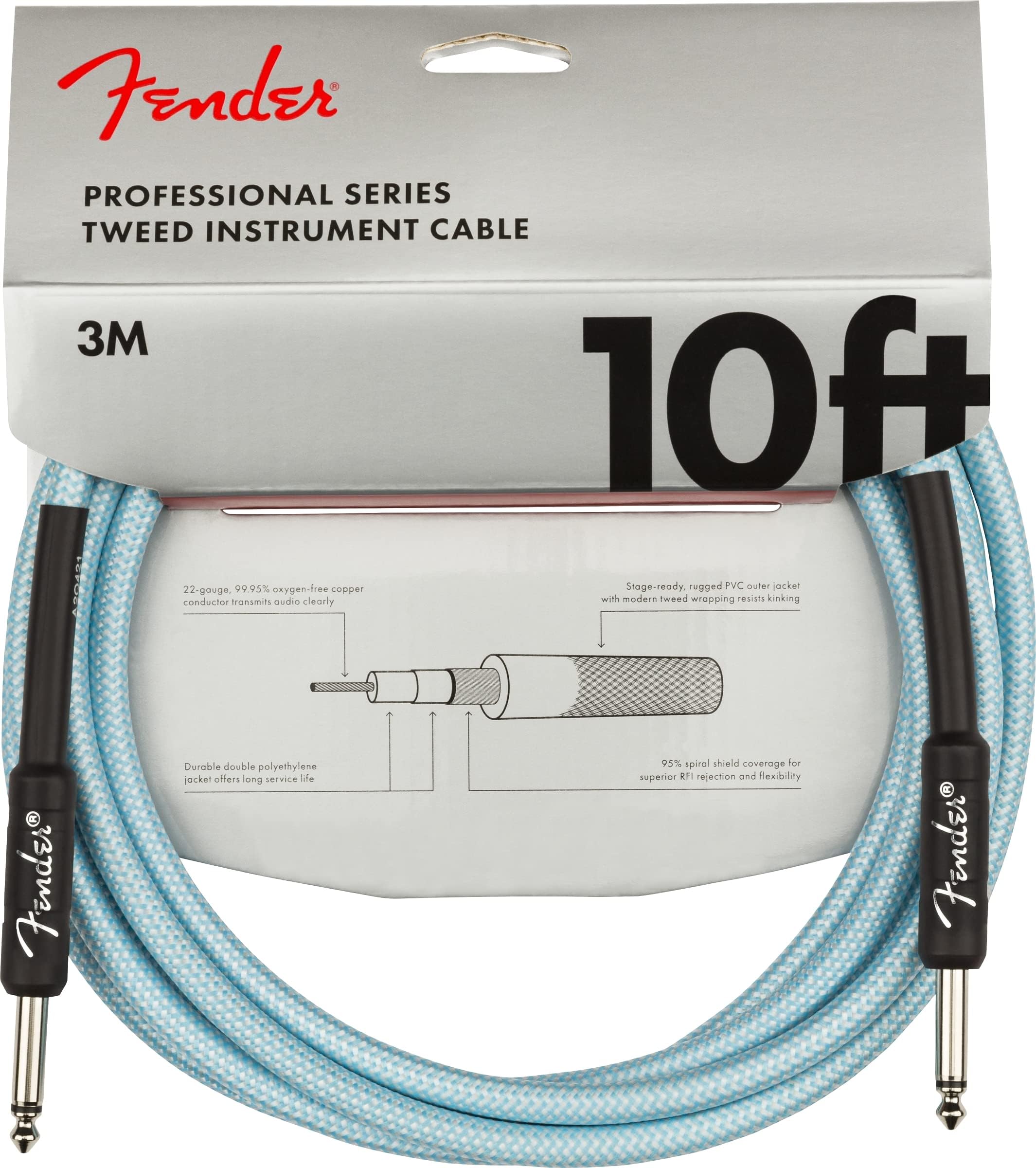 Amazon.com: Fender Deluxe Series Instrument Cable, Guitar Cable, Guitar ...