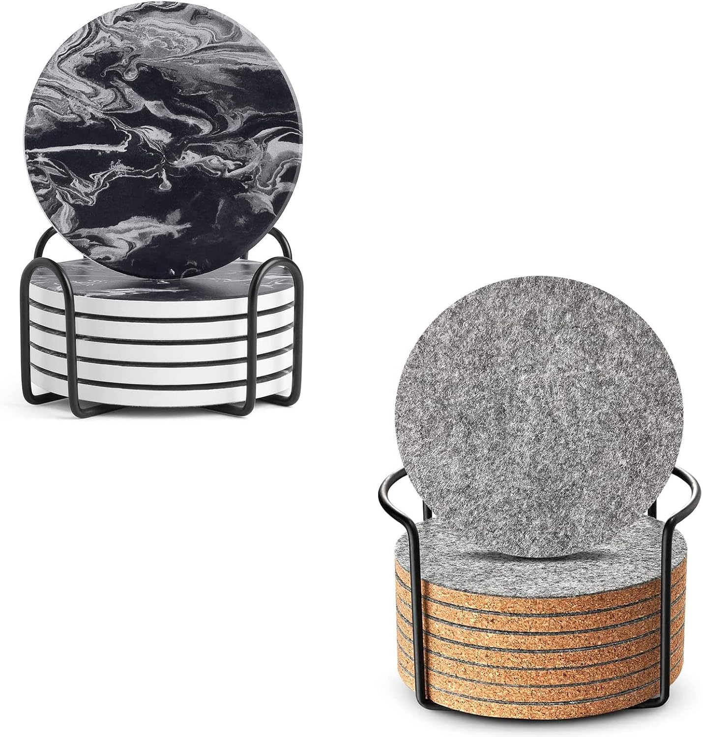 Amazon.com: LIFVER Coasters for Desk, Absorbent Coasters for Dining ...