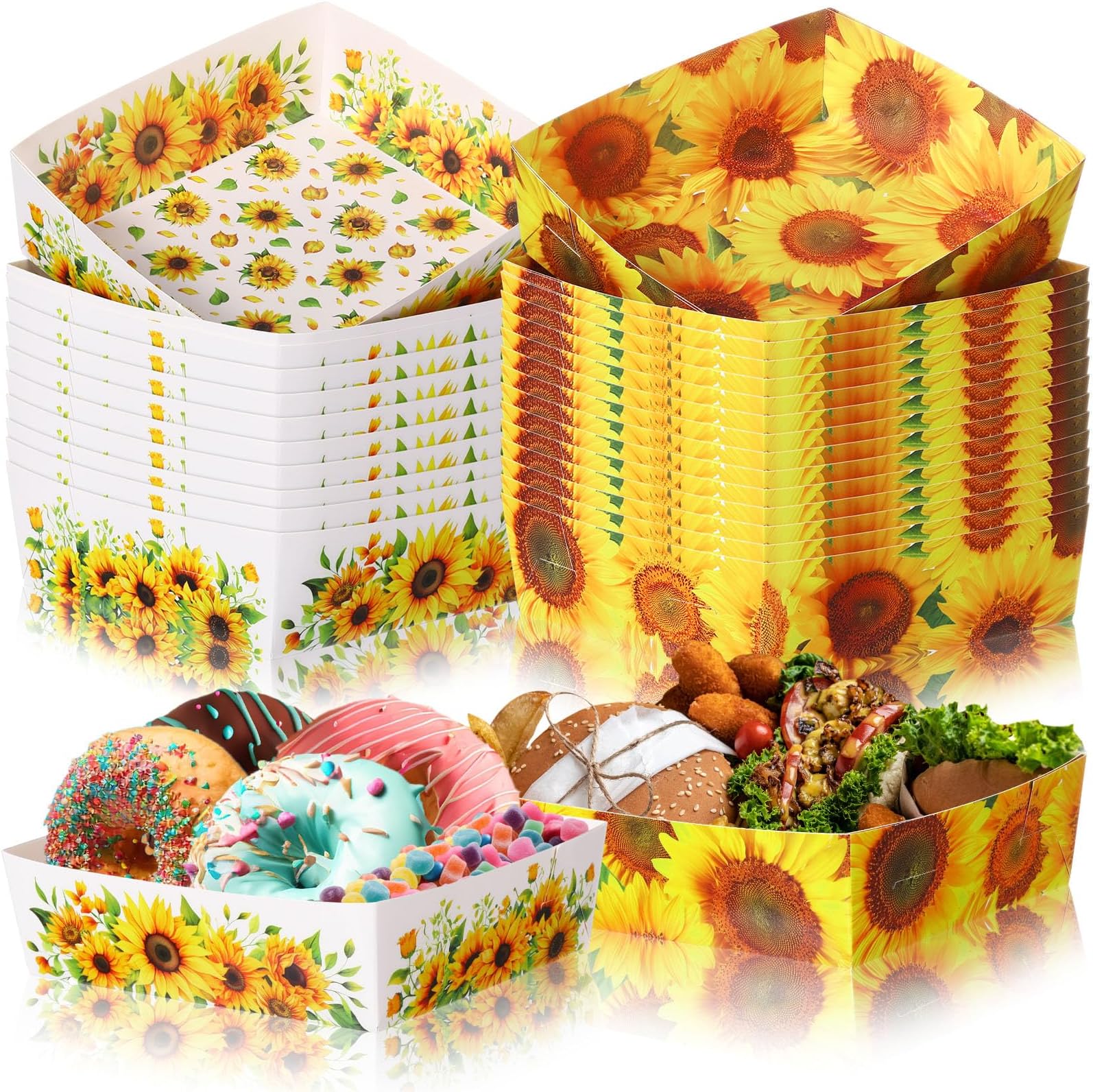 Amazon.com: Mifoci 36 Pcs Tea Party Paper Plates Floral Food Trays 5 ...