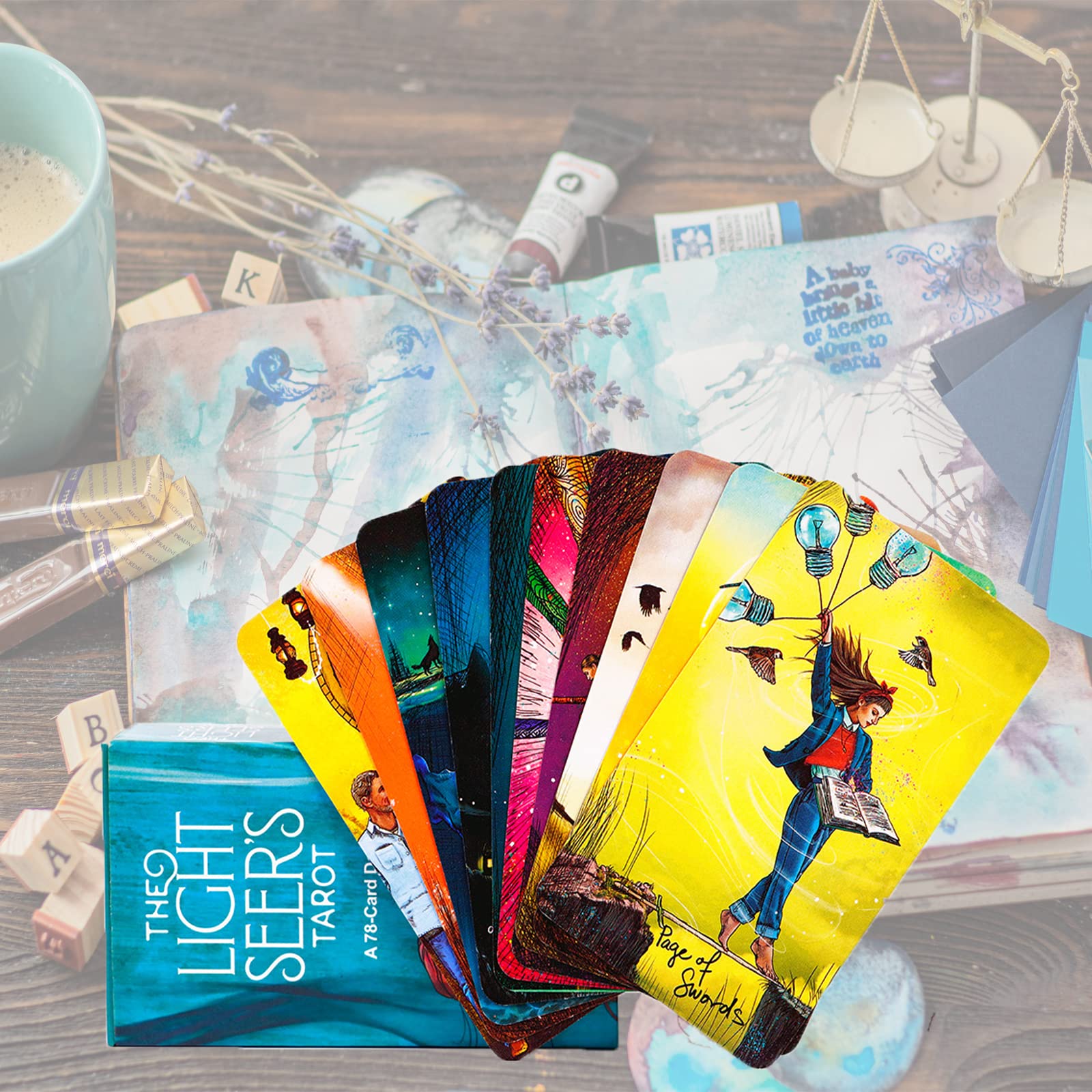 Snapklik.com : 78 Tarot Cards, Light Seers Oracle 78 Card, Paper ...