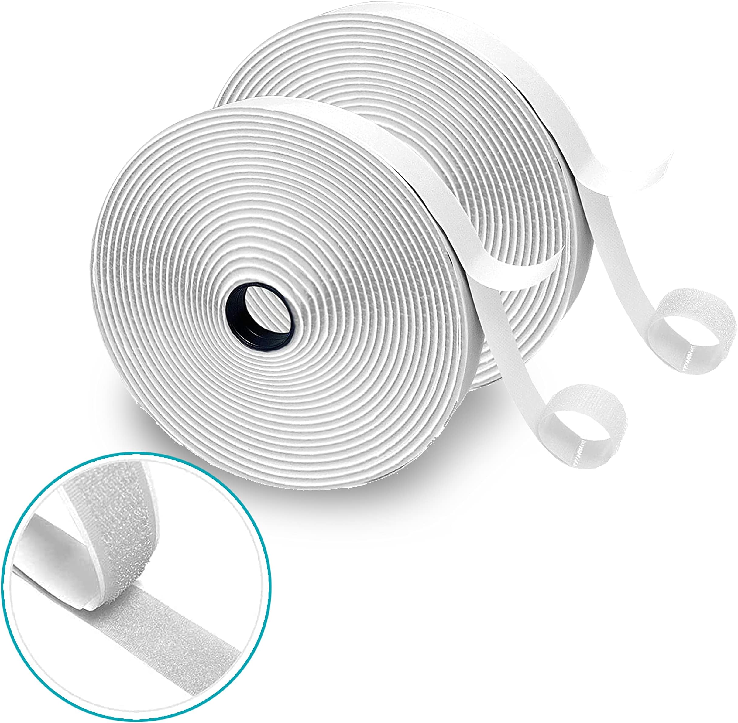 Amazon.com: 32 Ft × 1 Inch Hook and Loop Strips with Adhesive, 2 Rolls ...