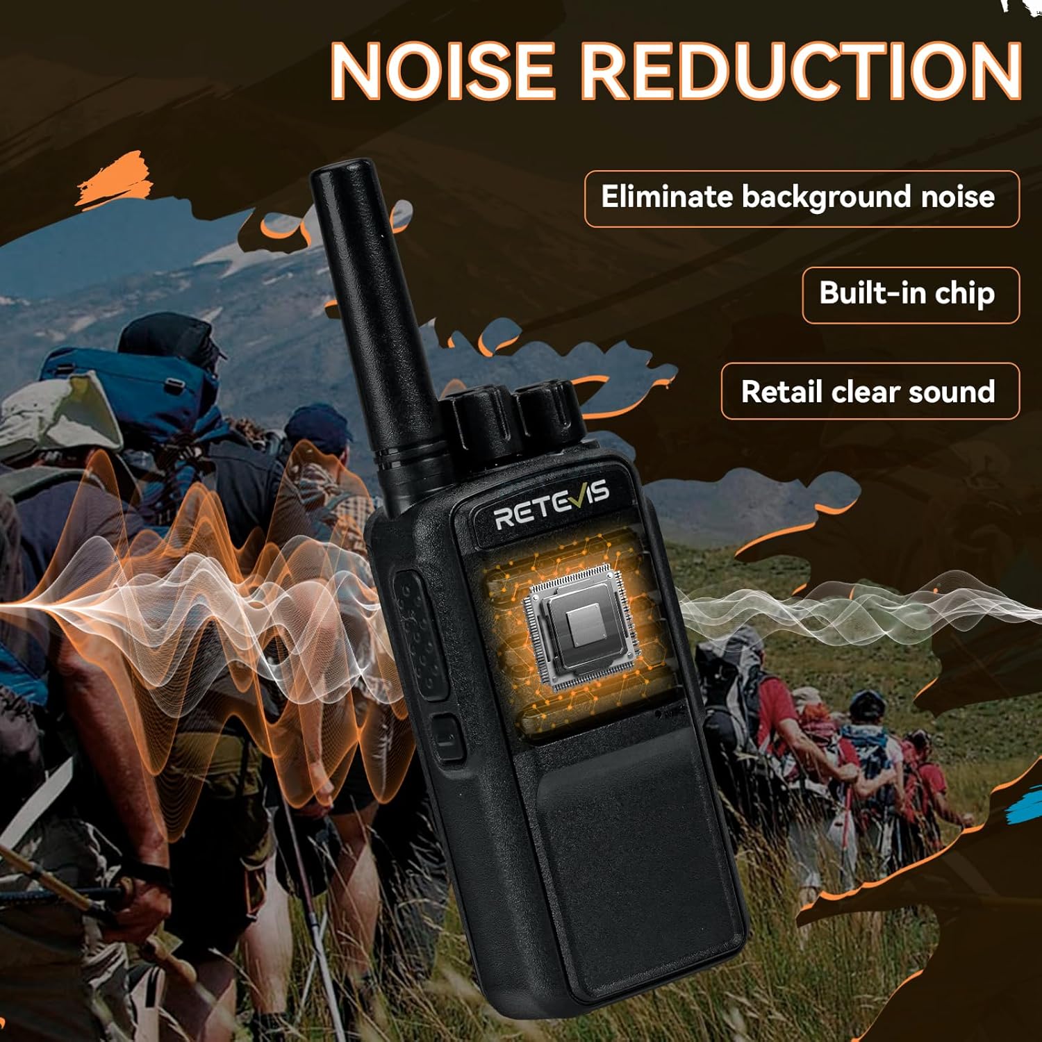 RT45 Walkie Talkies recargables de largo alcance radio de 2 vías ...