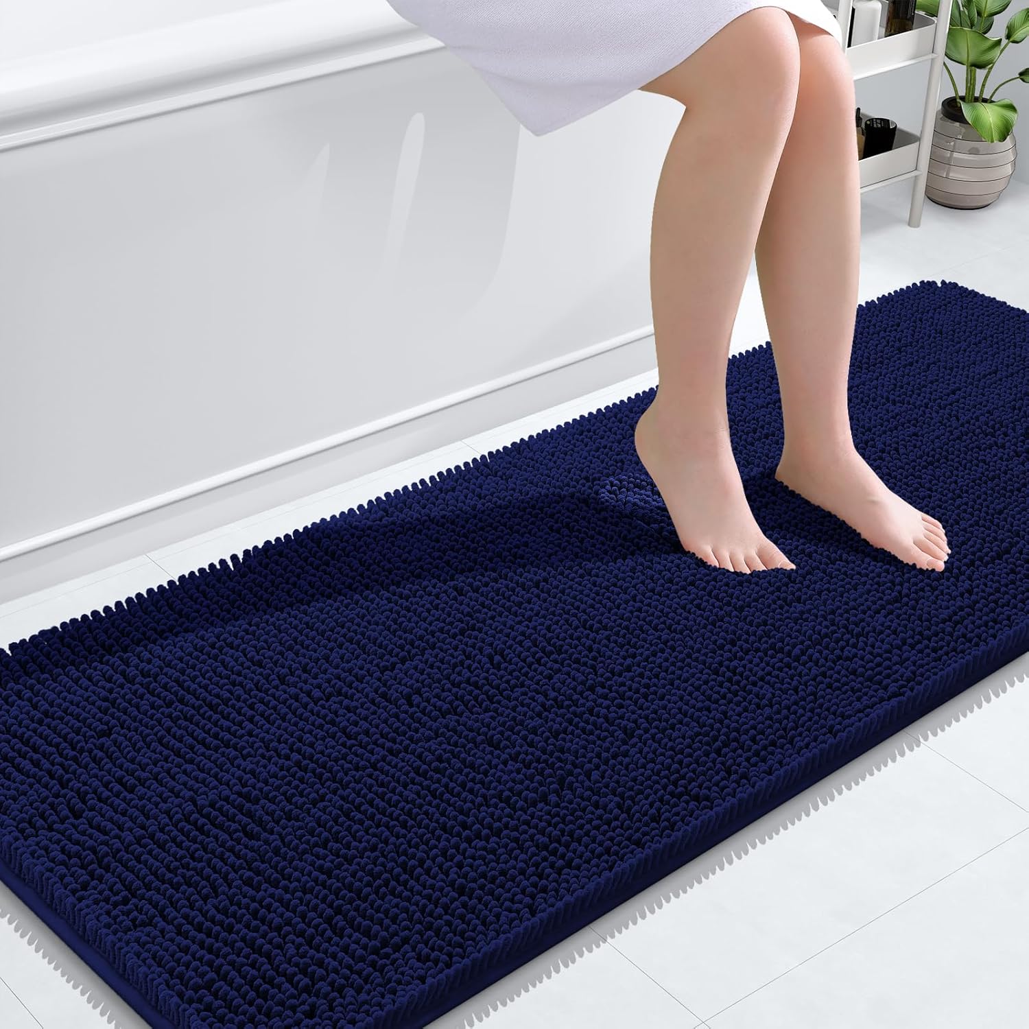 Amazon.com: OLANLY Bathroom Rugs 59x35, Extra Soft Absorbent Chenille ...