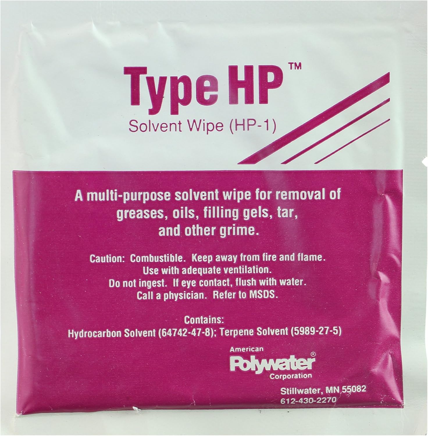 Amazon.com: American Polywater HP-1 Solvent Wipe Multi-Purpose Cleaner ...