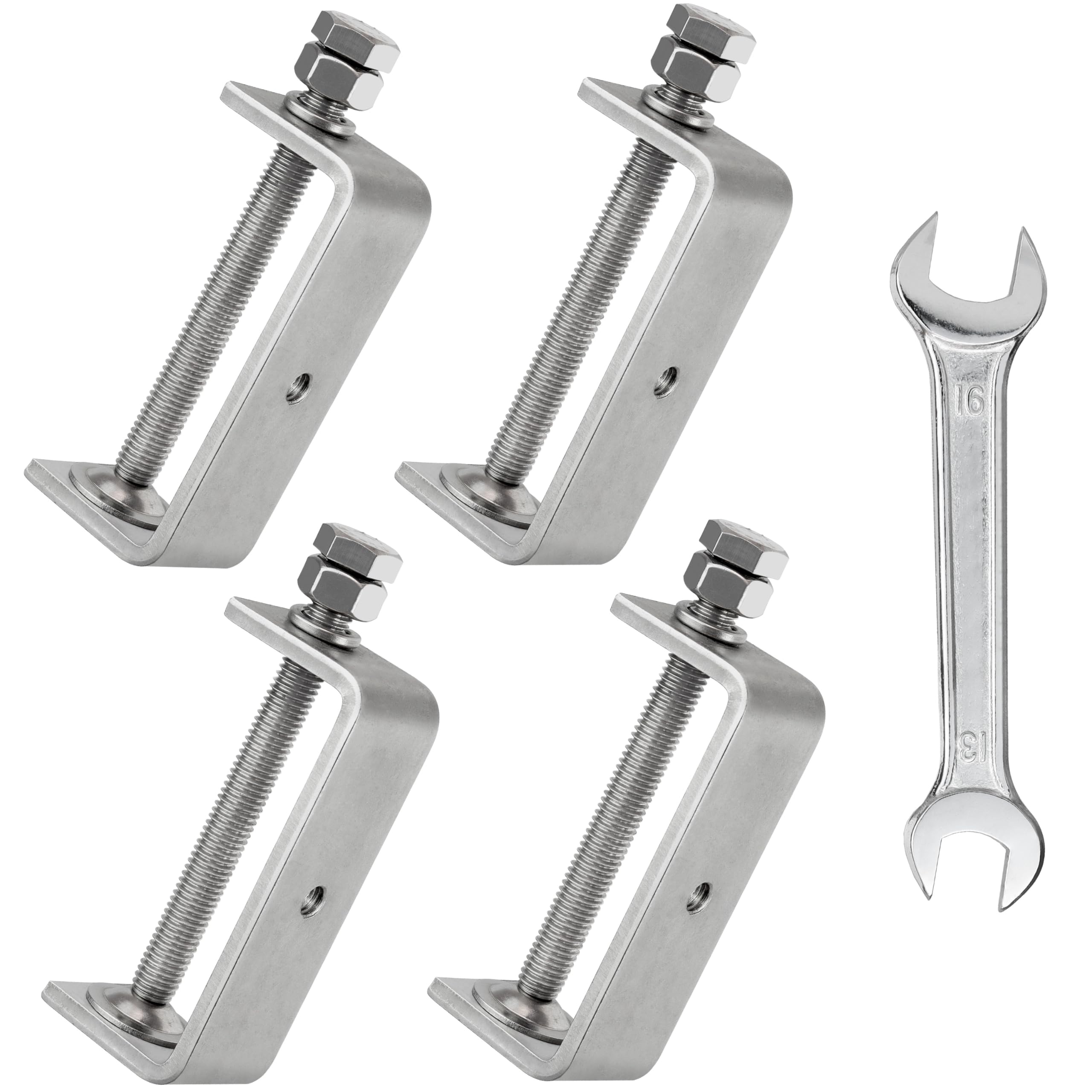 Snapklik.com : Eunenete 4 Pcs C Clamps 304 Heavy Duty Stainless Steel 3 ...