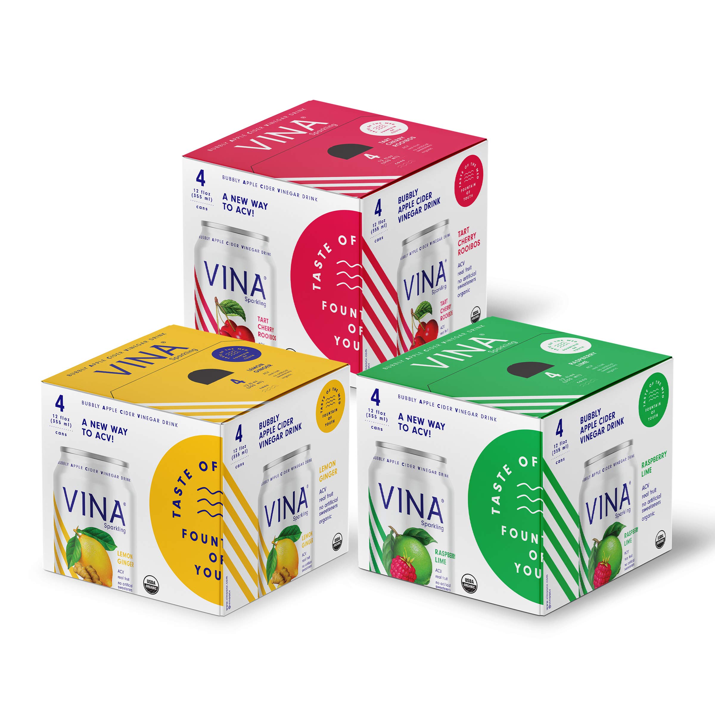 Buy VINA Sparkling Apple Cider Vinegar Drink | Beachy Keen Variety Pack ...