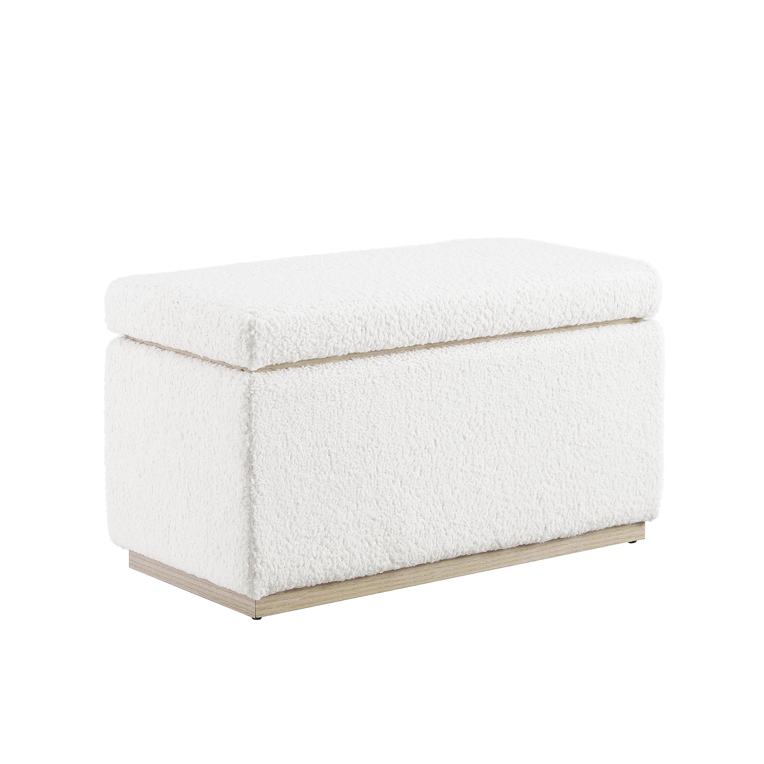 Amazon.com: Linon Cream Sherpa Lexington Upholstered Rectangular ...