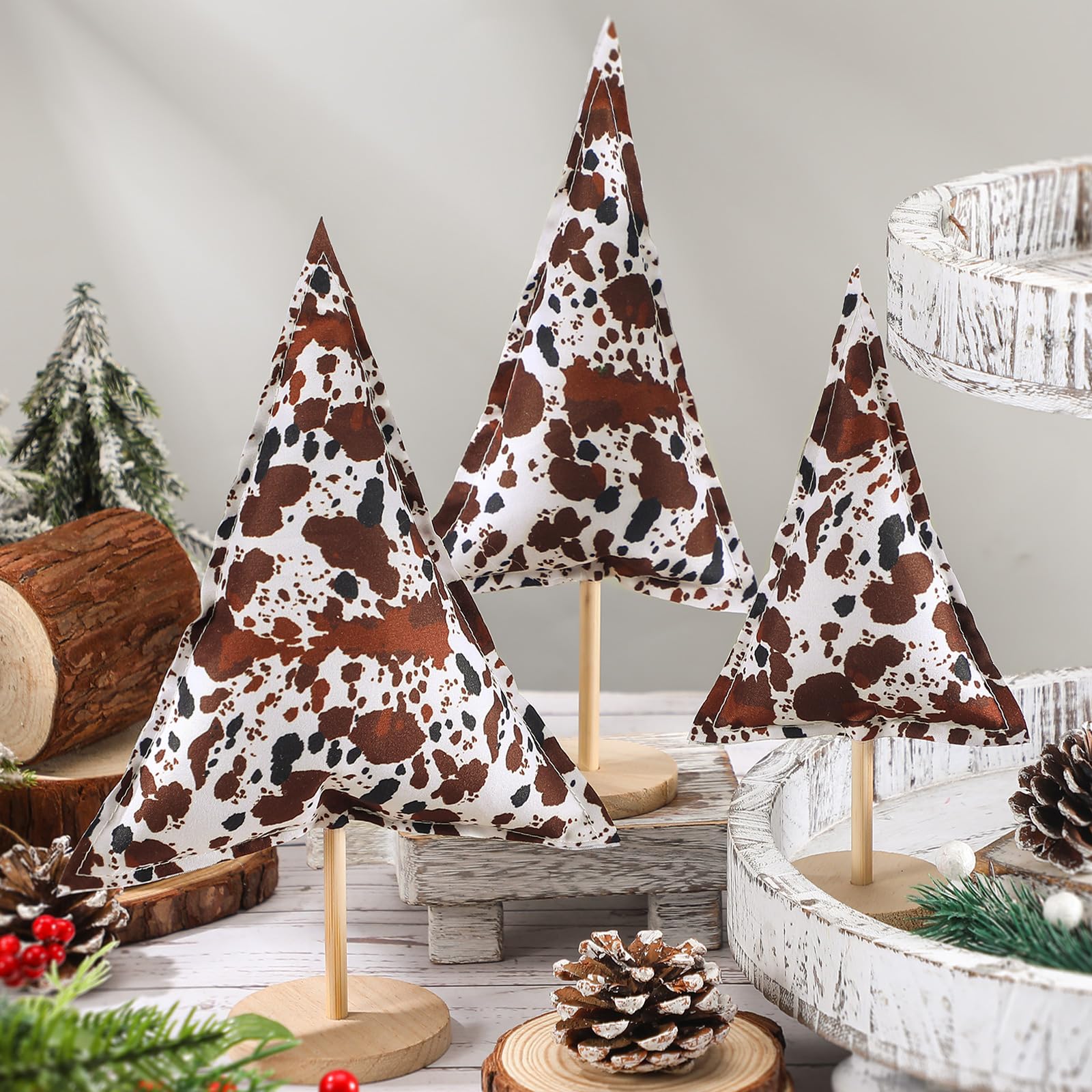 Amazon.com: Amyhill 3 Pcs 10.24 Highland Cow Print Christmas Fabric ...