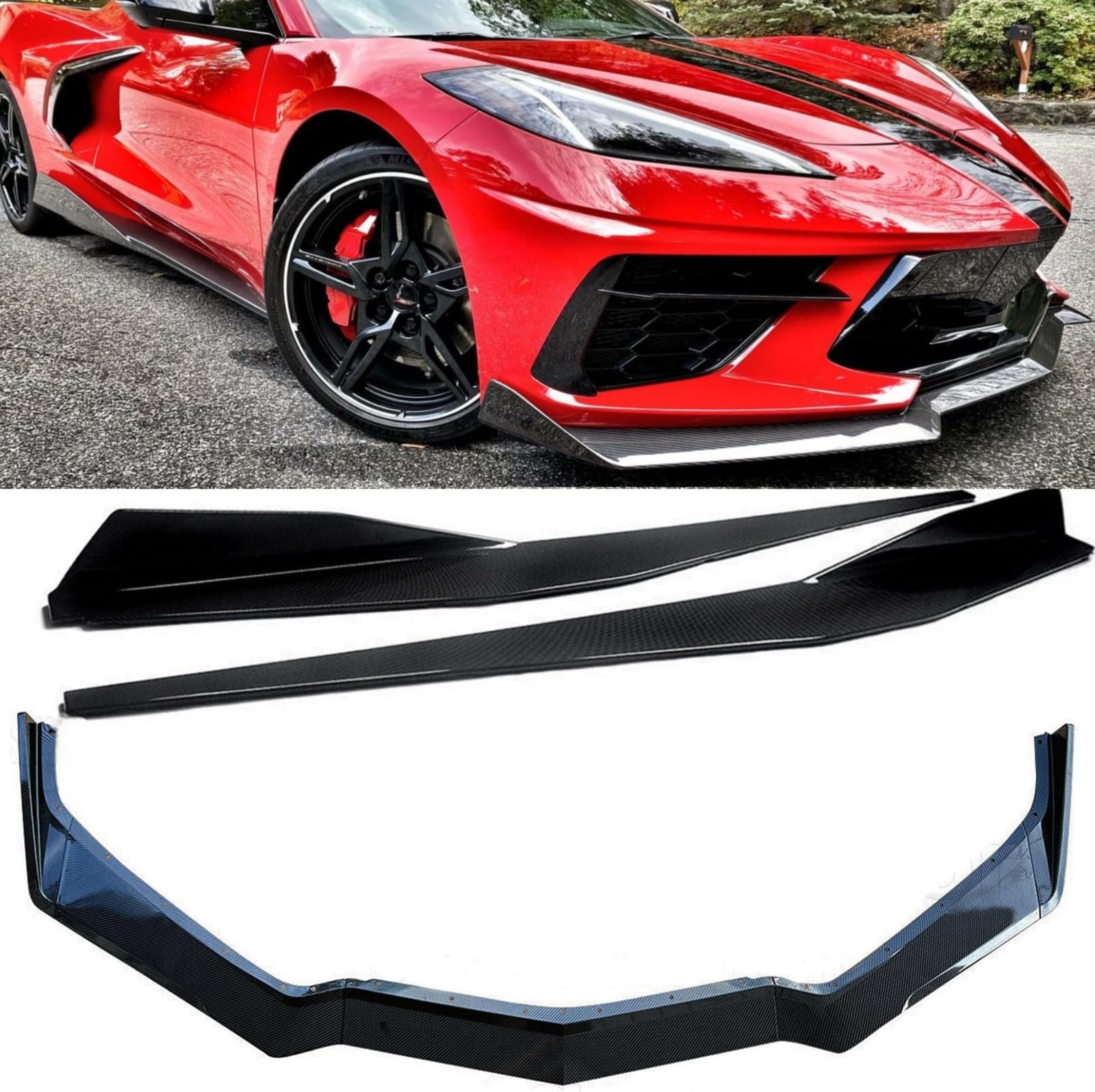 Amazon.com: for c8 Side Skirts Compatibility with Corvette C8 Stingray ...
