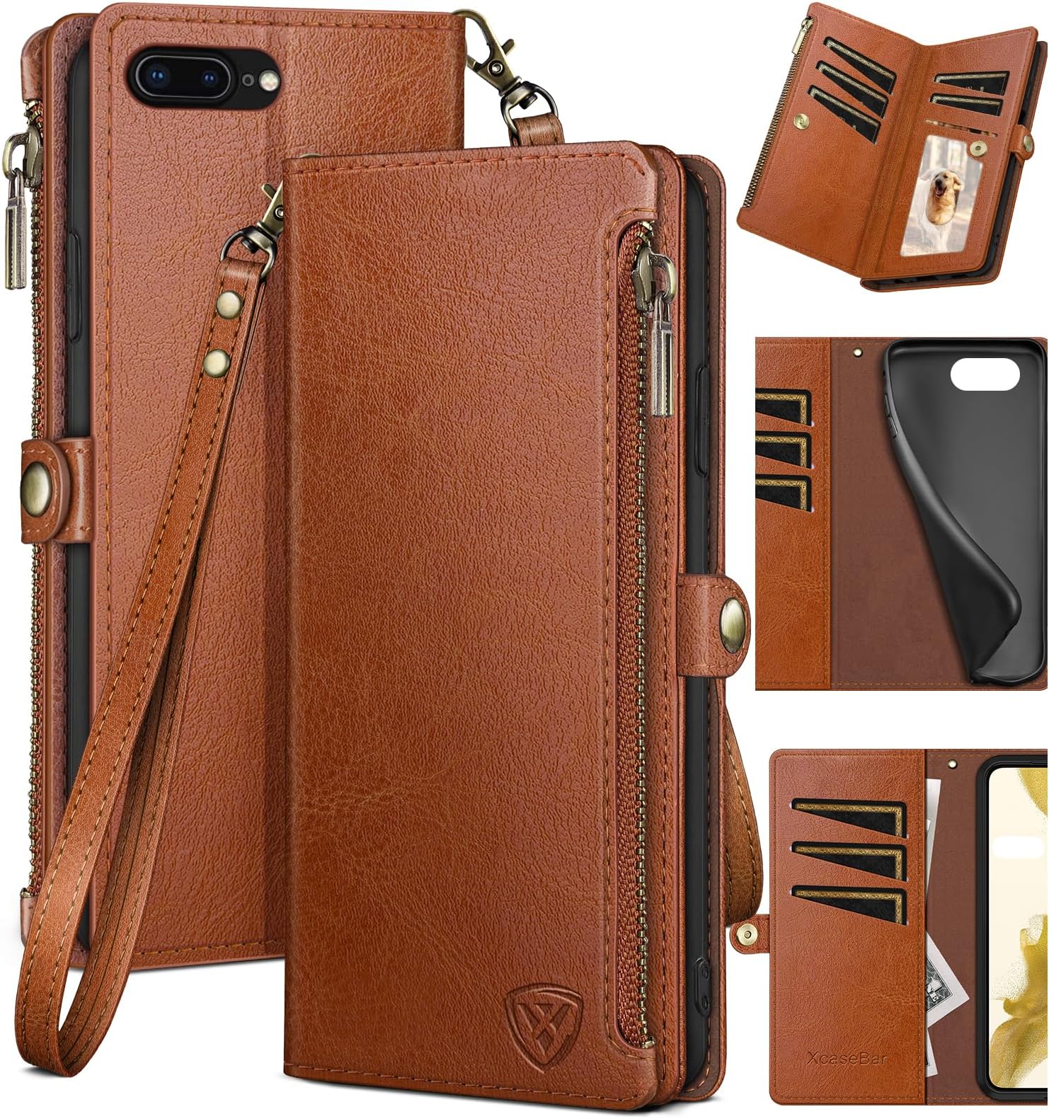 Amazon.com: DuckSky for iPhone 7 Plus/8 Plus Genuine Leather Wallet ...