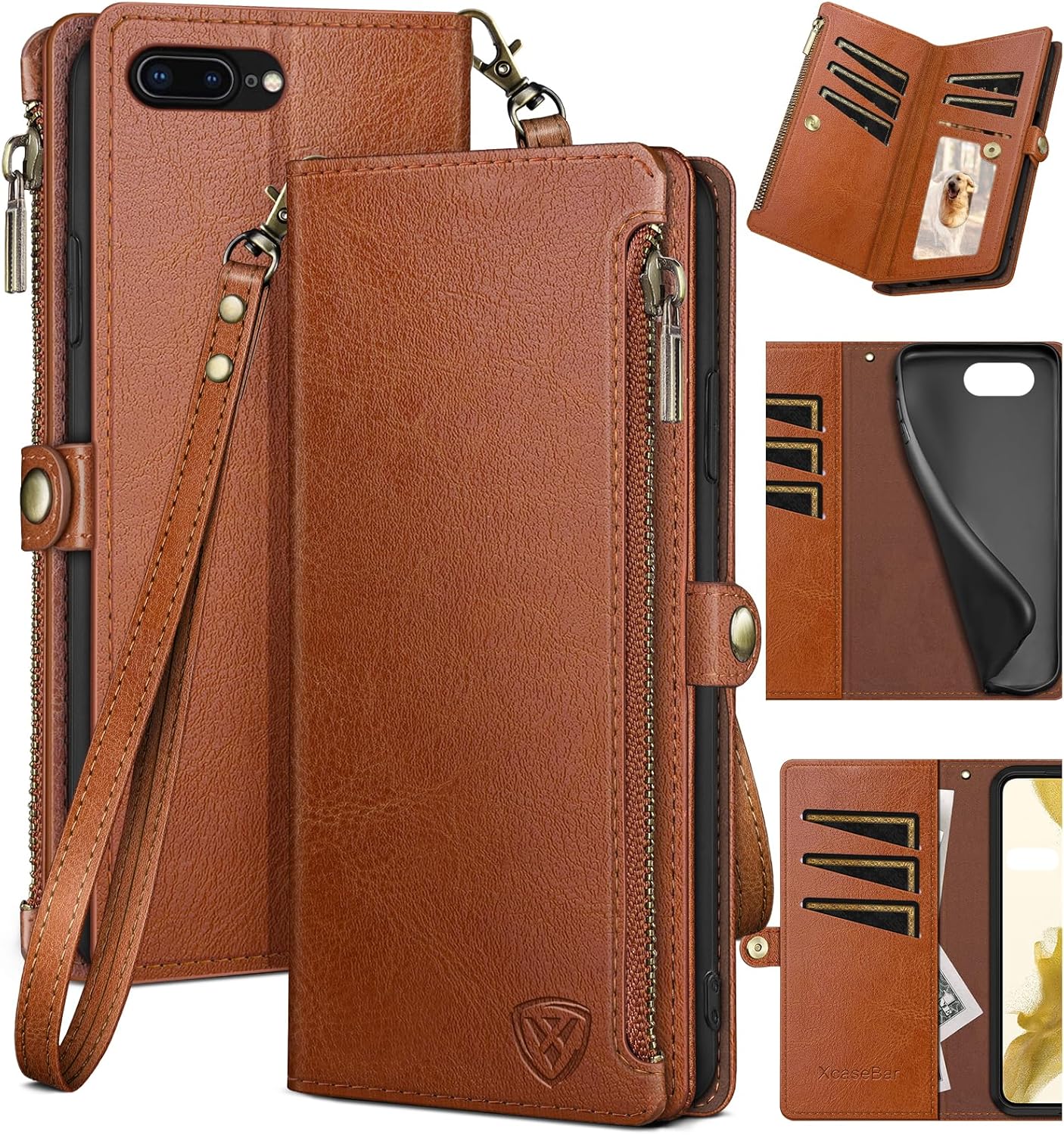 Amazon.com: XcaseBar for iPhone 7Plus/8 Plus 5.5" Wallet case with ...
