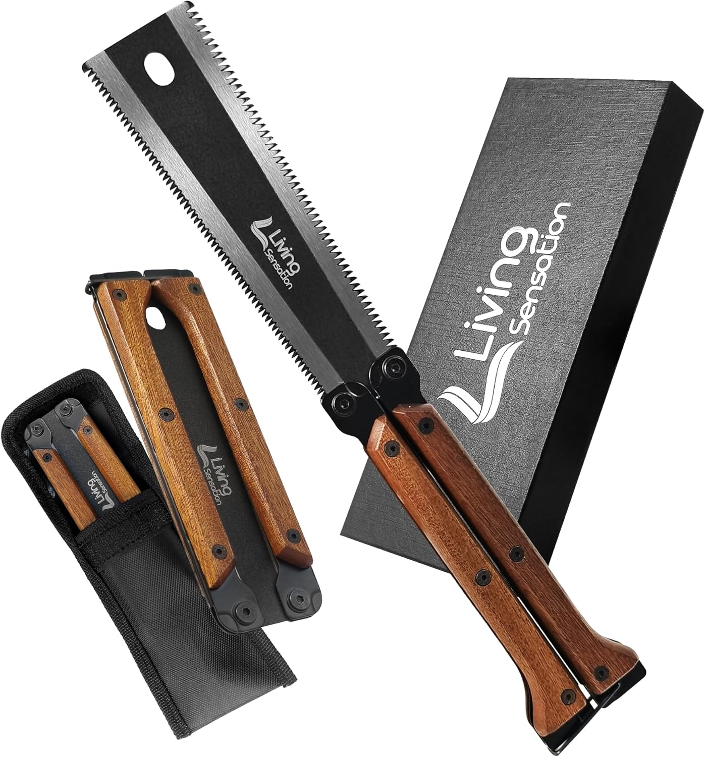 Japanese Hand Saw Hard Pull Saw Foldable, 11/13 TPI Double Edges ...