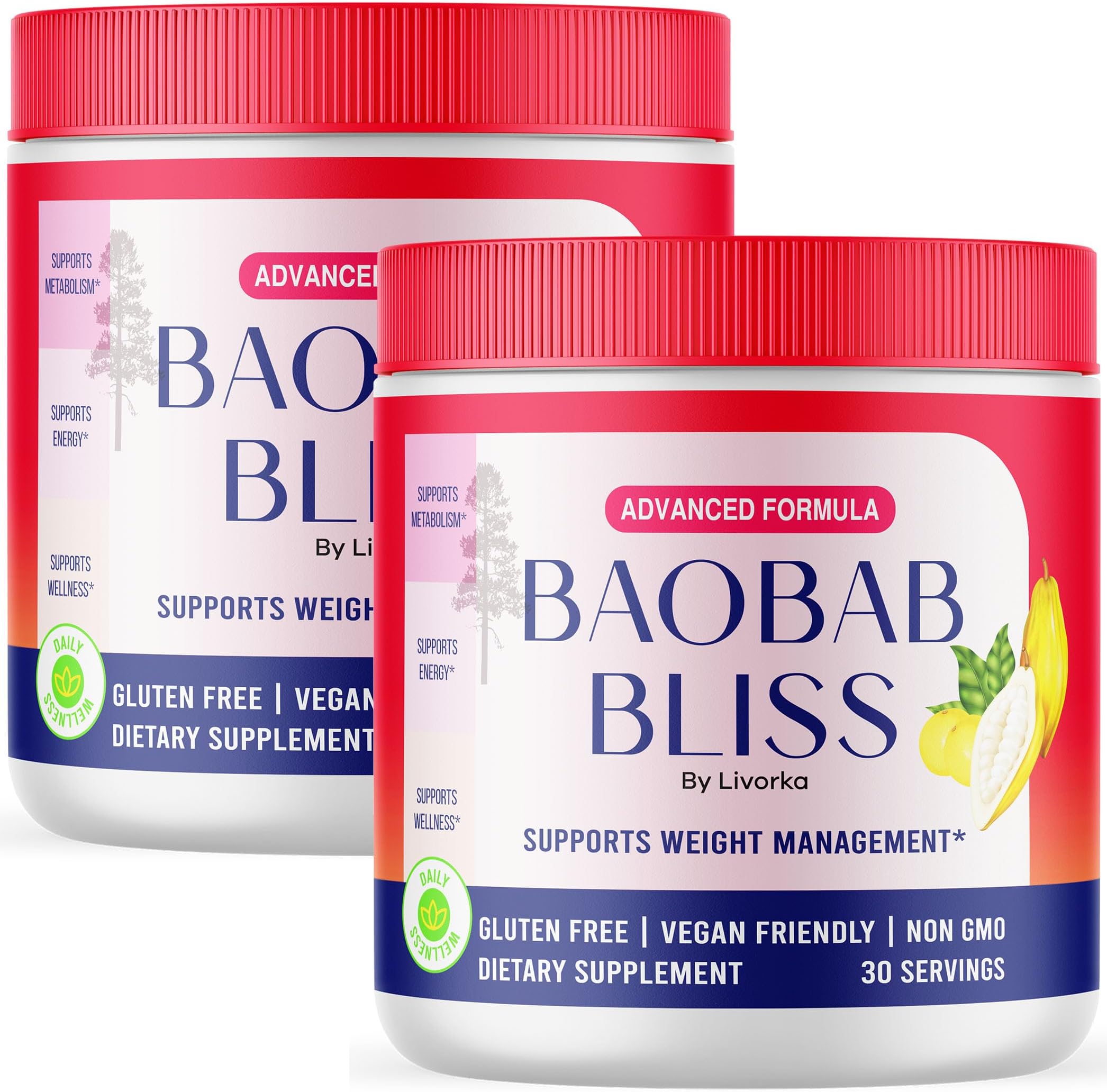 Amazon.com: (2 Pack) Baobab Bliss Powder, Baobab Bliss Organic Powder ...