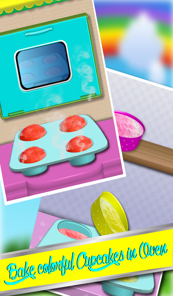 DIY Rainbow Cupcakes Maker - App on Amazon Appstore