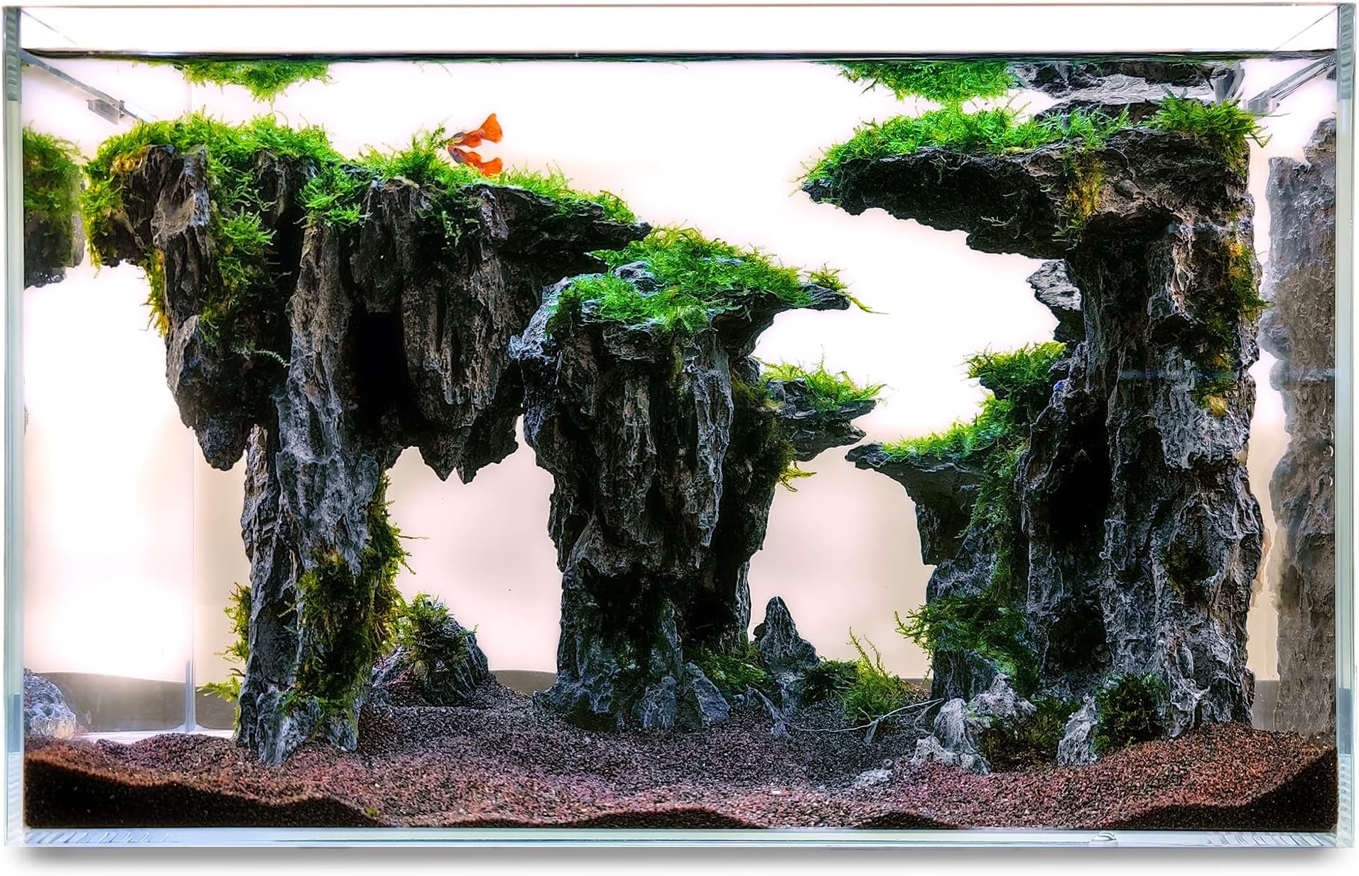 Amazon.com : Hewnda Aquarium Decorated - with Suspended Rock - Floating ...