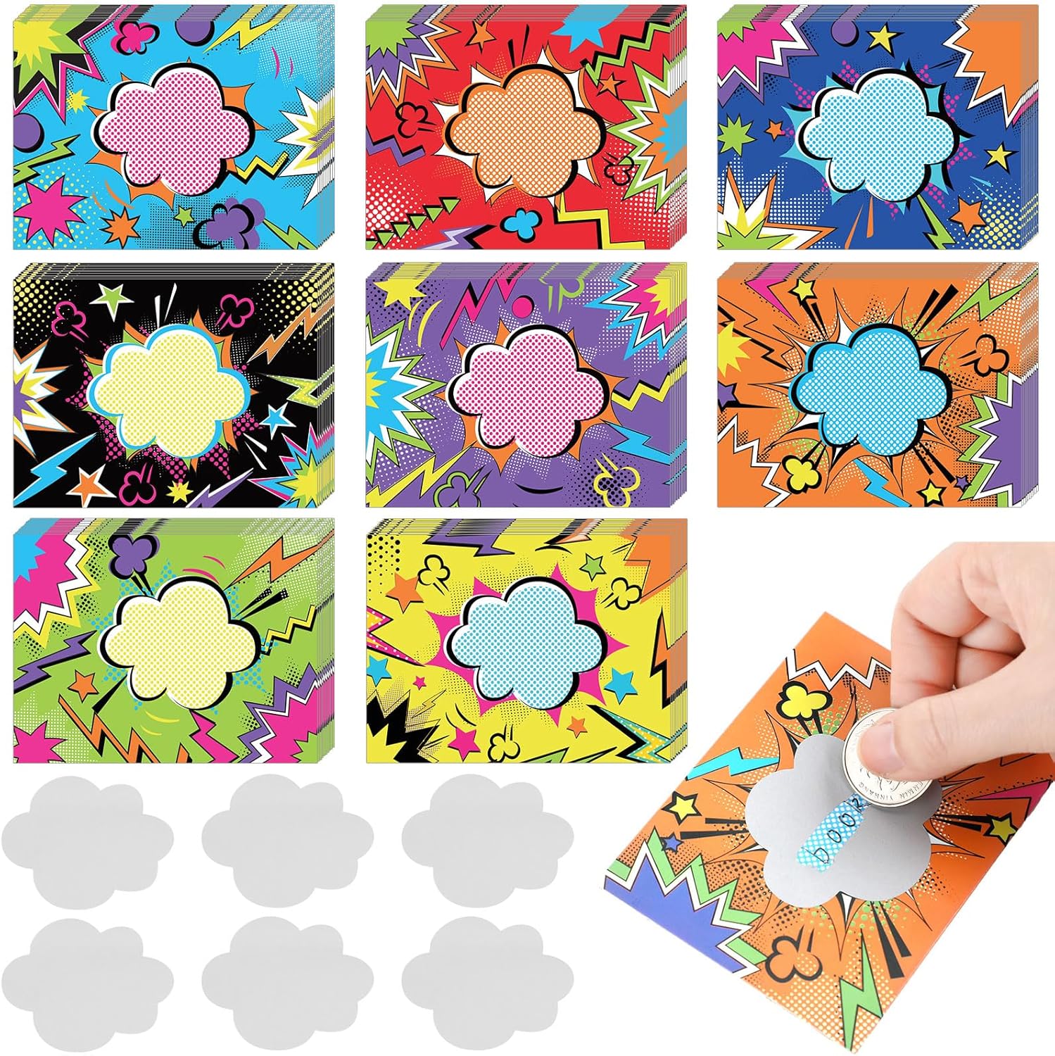 Amazon.com : Trandraft 80 Pack Scratch Off Cards Zig Zag DIY Make Your ...