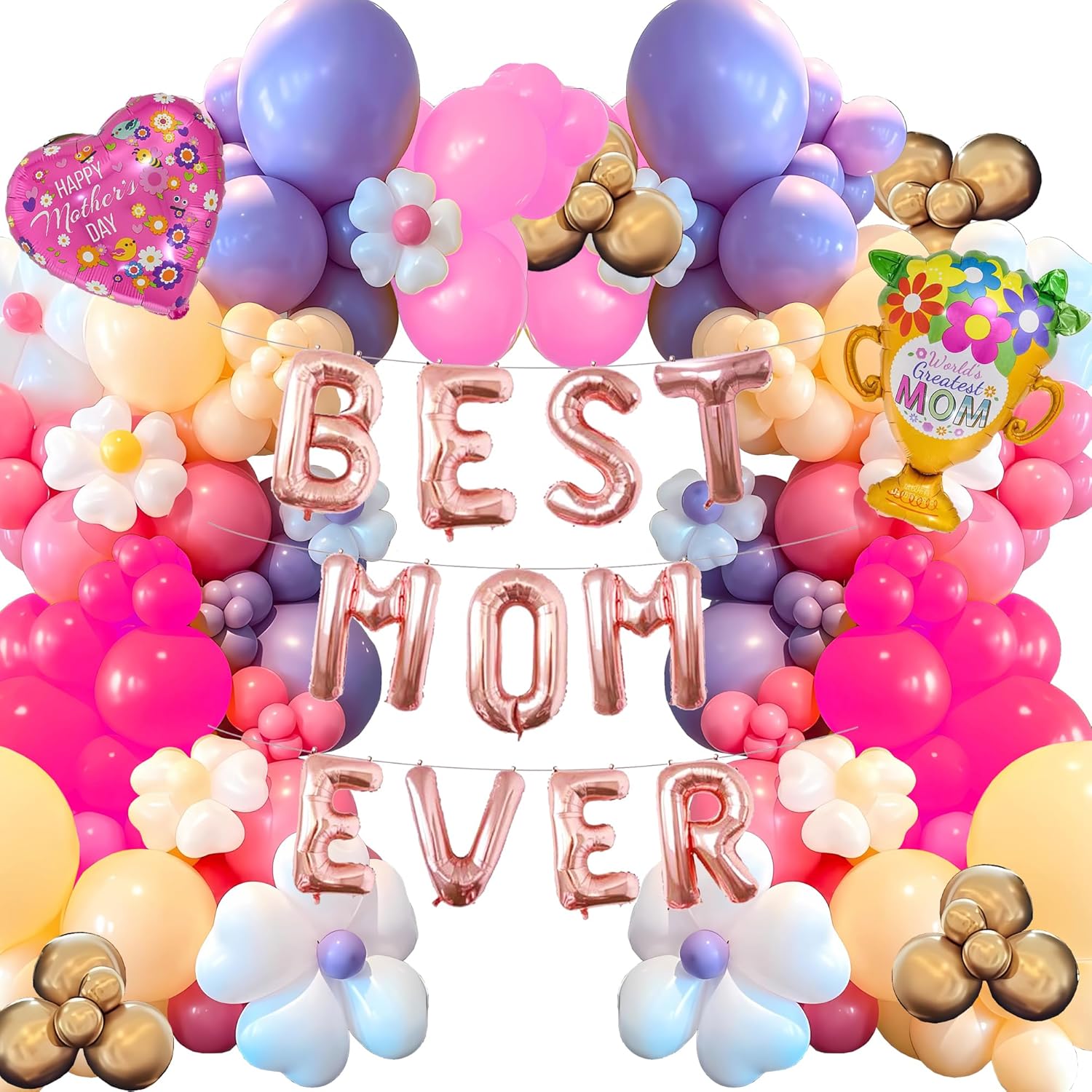 Amazon.com: Mother's Day Balloon Garland, 170pcs Mother's Day Balloon ...