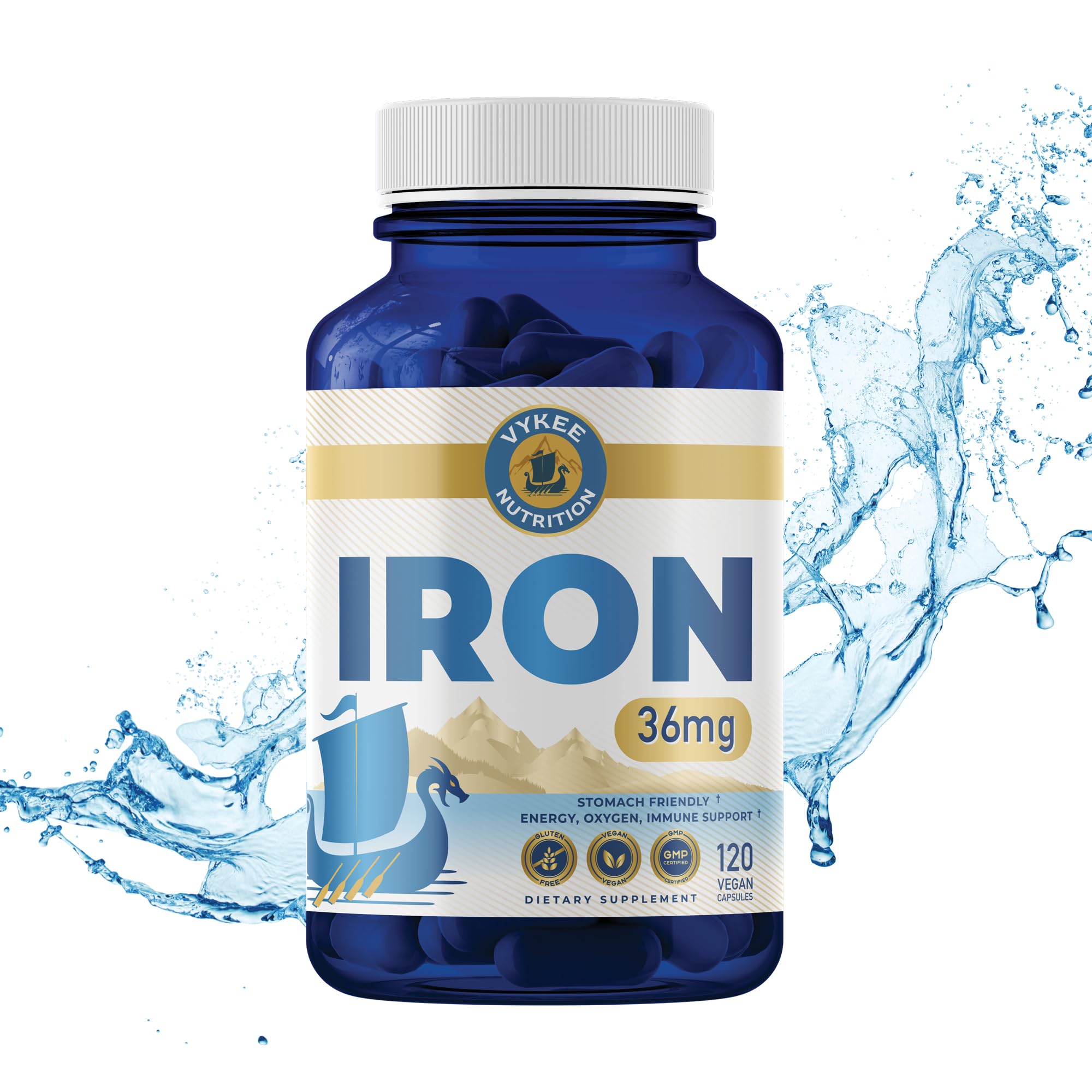 Amazon.com: Vykee Nutrition Iron Supplement – 36mg Iron (as ...