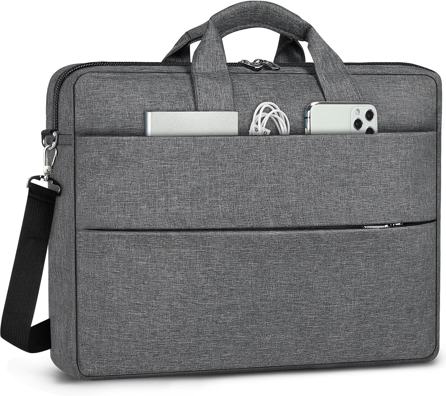 RAINSMORE Laptop Bag 15.6 Inch Slim Briefcase Waterproof Laptop Case ...