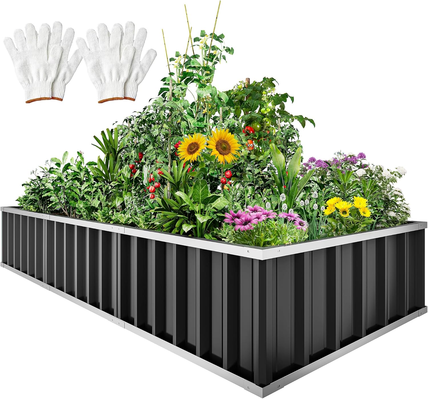 Amazon.com: YITAHOME 8.5x3x1FT Large Raised Garden Bed, 3 Installation ...
