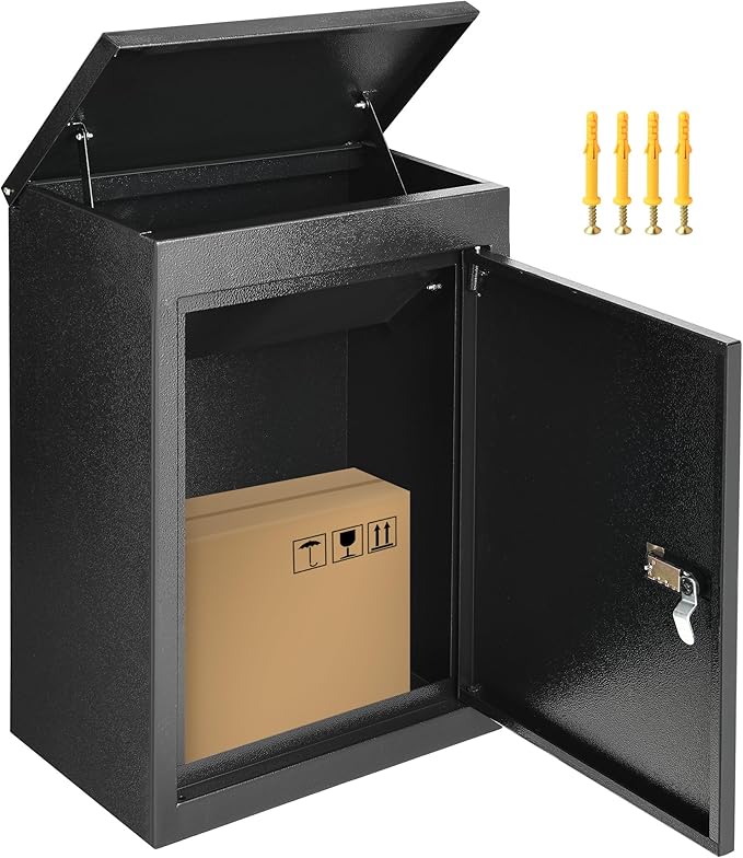 YITAHOME Wall Mount Mailboxes for Outside, 19.7x13.4x8.7 Inch Locking ...