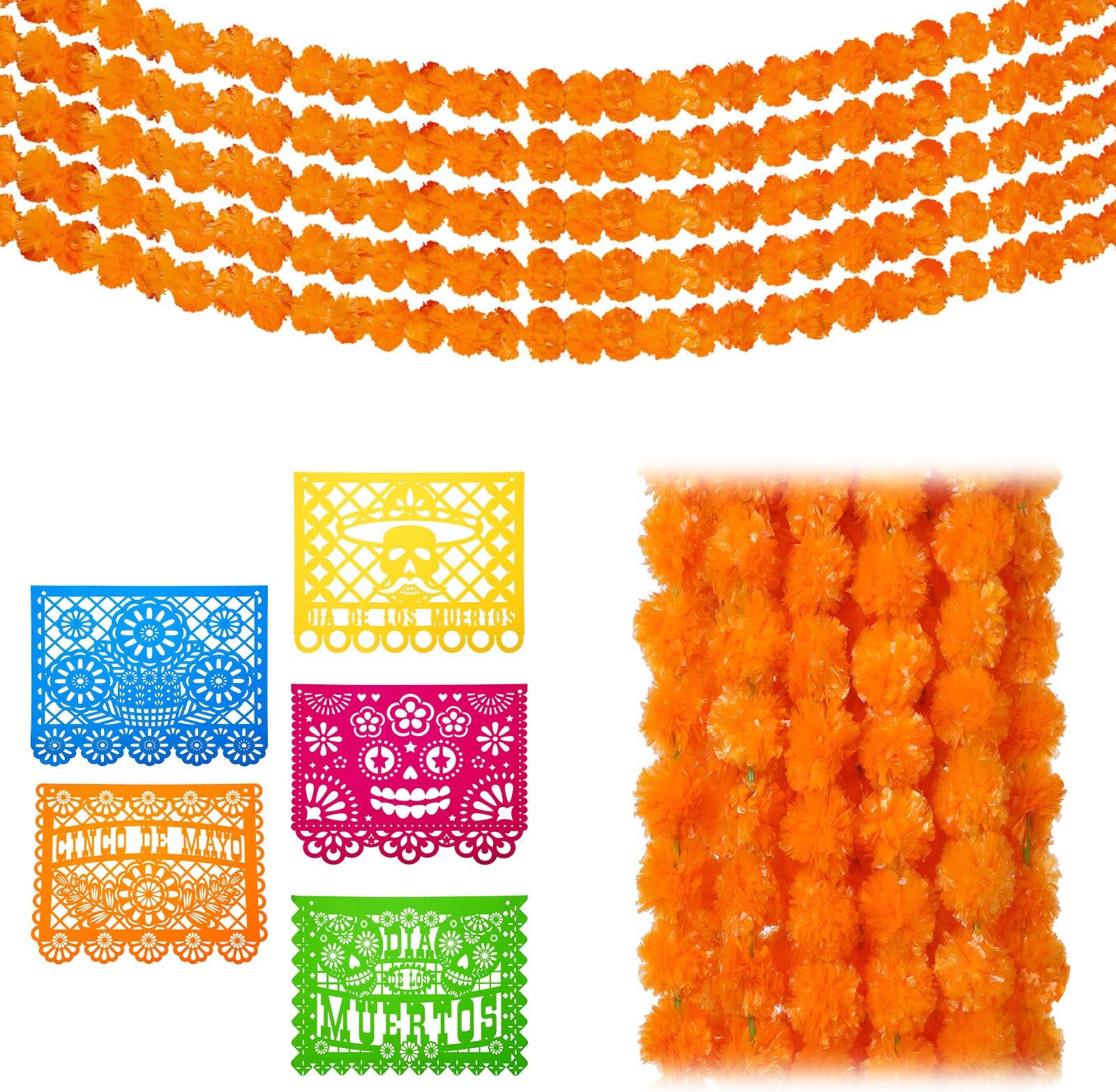 Amazon.com: Papel Picado Banner Dia de Los Muertos, Day of The Dead ...