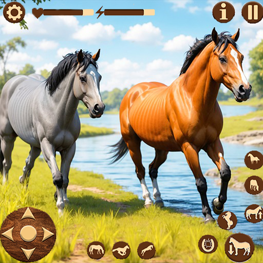 Virtual Horse Family Wildlife Simulator: Wild Horse Games Sim Survival ...