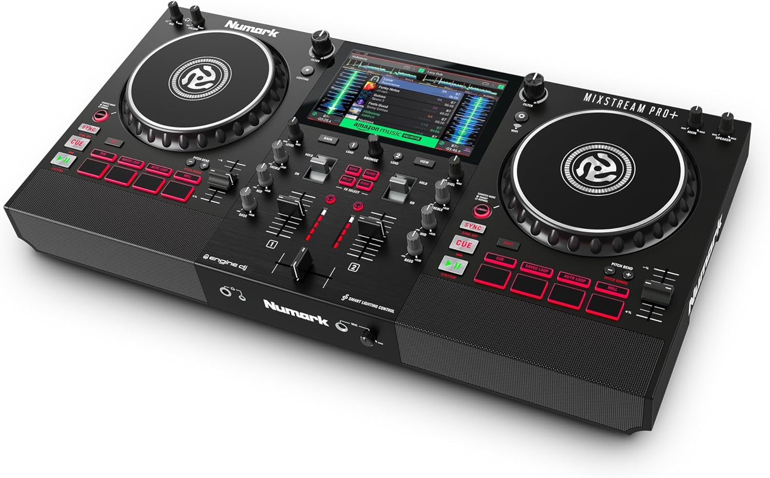 Numark Mixstream Pro+ DJ Controller with Stem Separation, 2 Decks, Wi ...