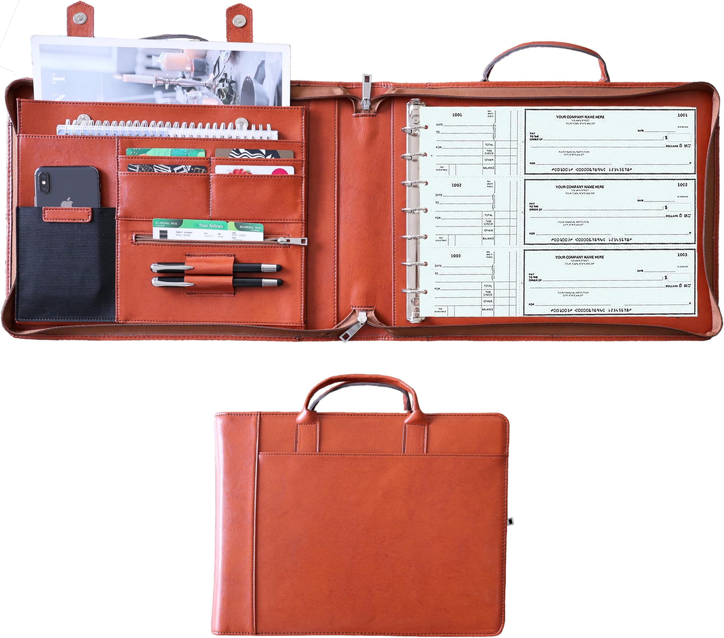 Amazon.com : Business Check Binder 7 Ring for 3-up Business Size Checks ...