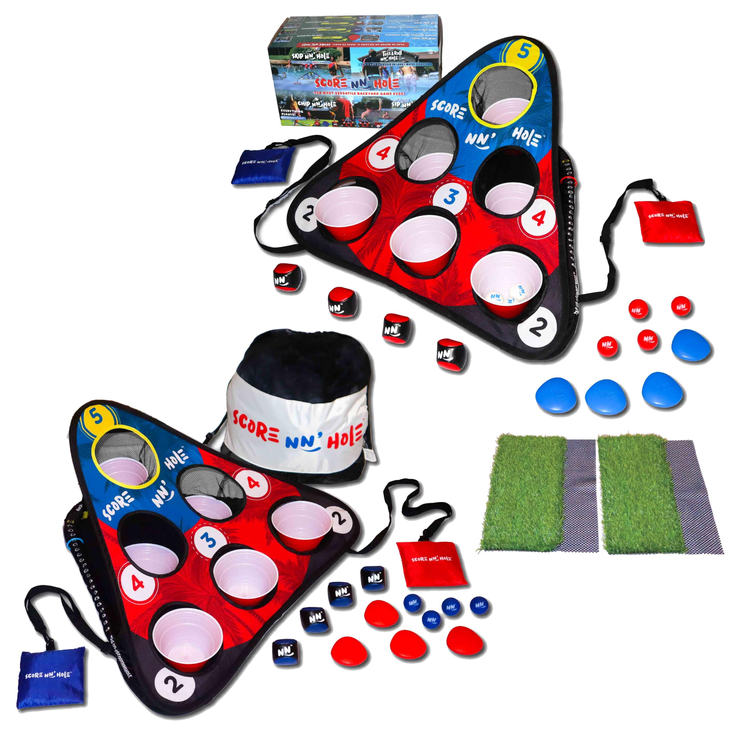 SCORE NN' Hole All-in-1 Cornhole Style Game Set | Skipping Stones ...