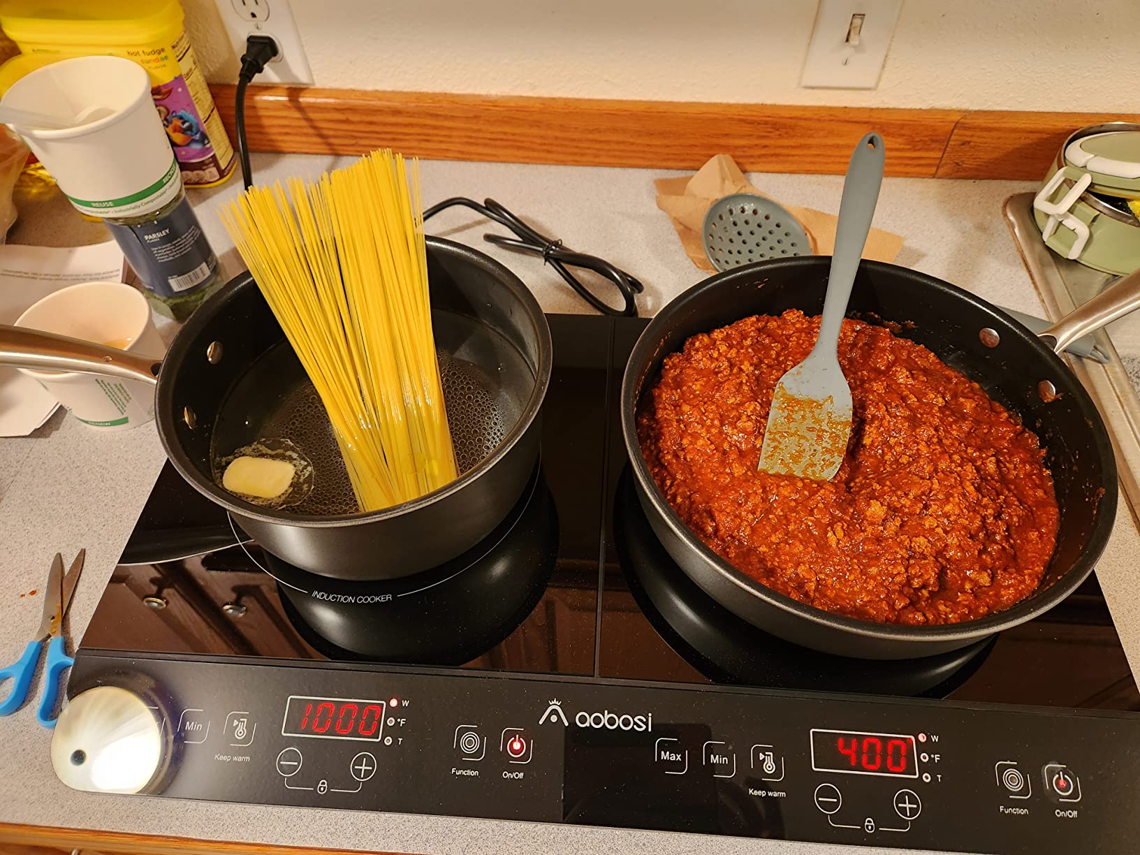 $28/mo - Finance Aobosi Double Induction Cooktop Burner with 240 Mins ...