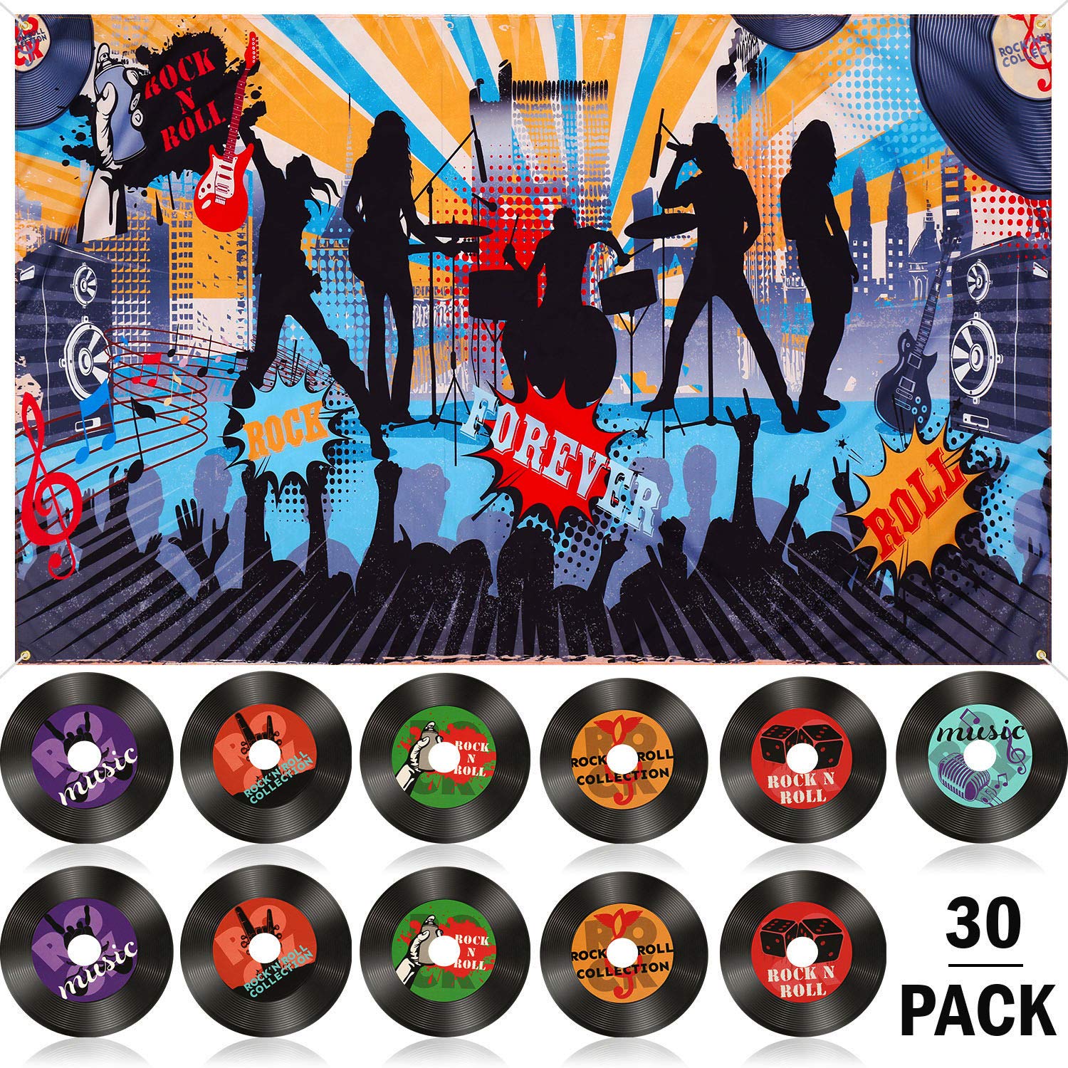 1950s Rock And Roll Music Party Decorations Including 6 X | Desertcart OMAN