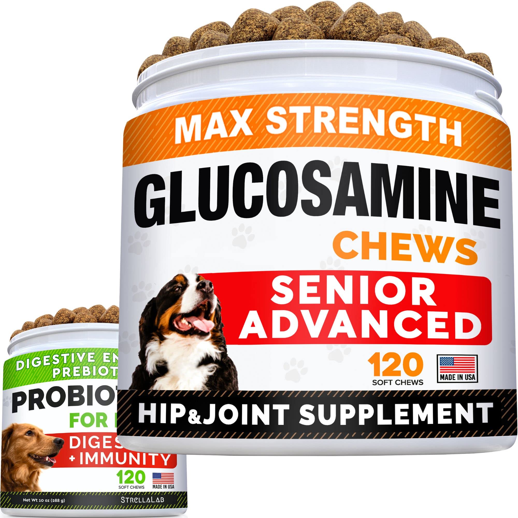 Amazon.com : Senior Advanced Glucosamine Joint Supplement + Probiotics ...