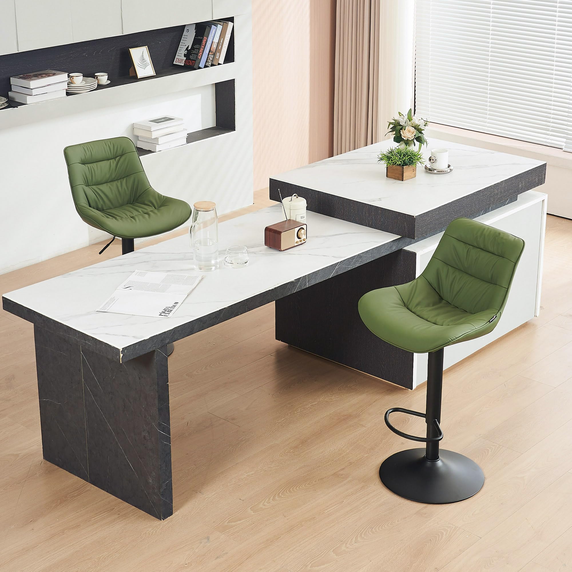 Kidol & Shellder Bar Stools Set of 2 Kitchen Island Adjustable Counter ...