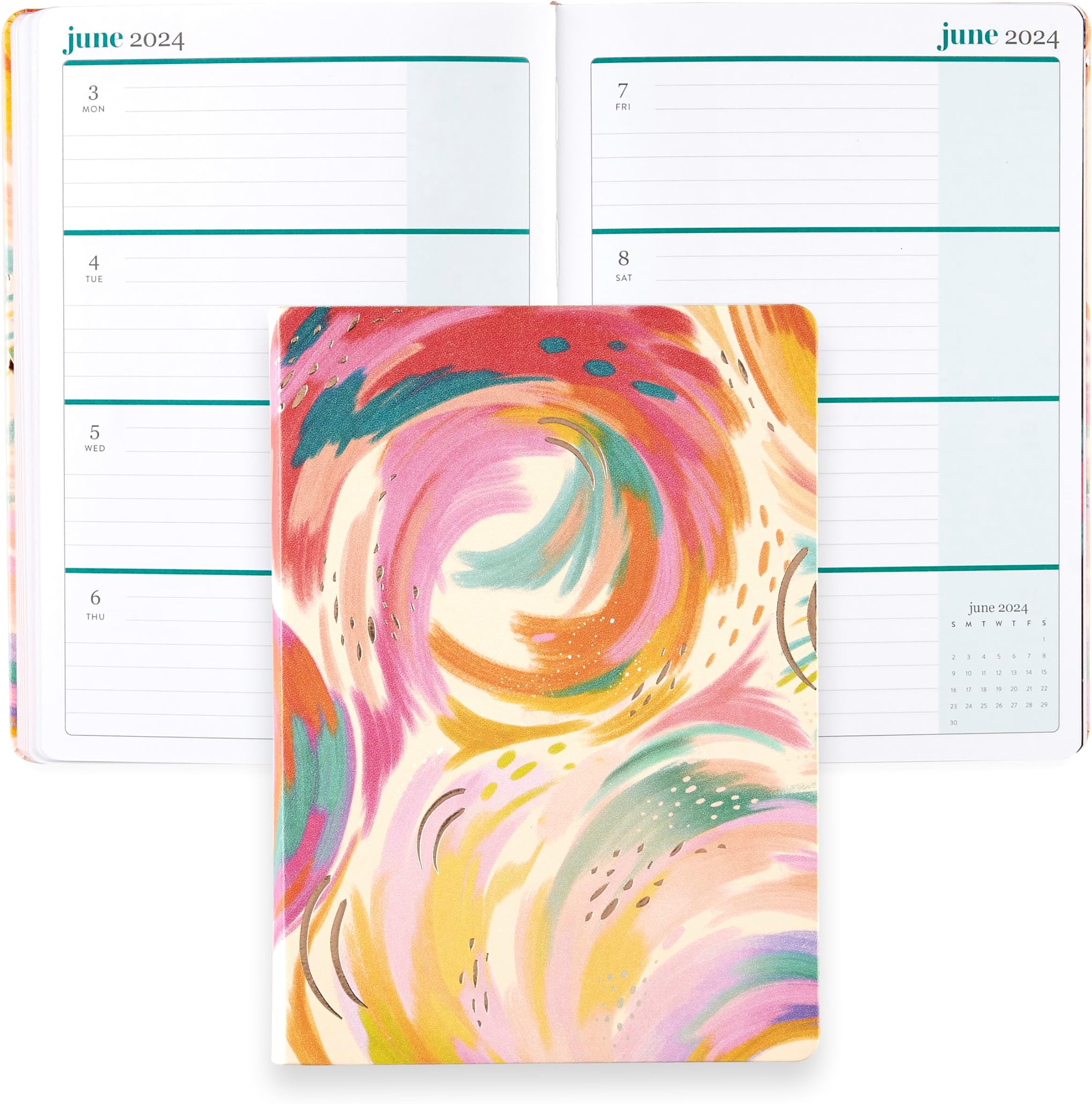 Amazon.com : Erin Condren A5 Premium Zip Folio - Black Geometric ...