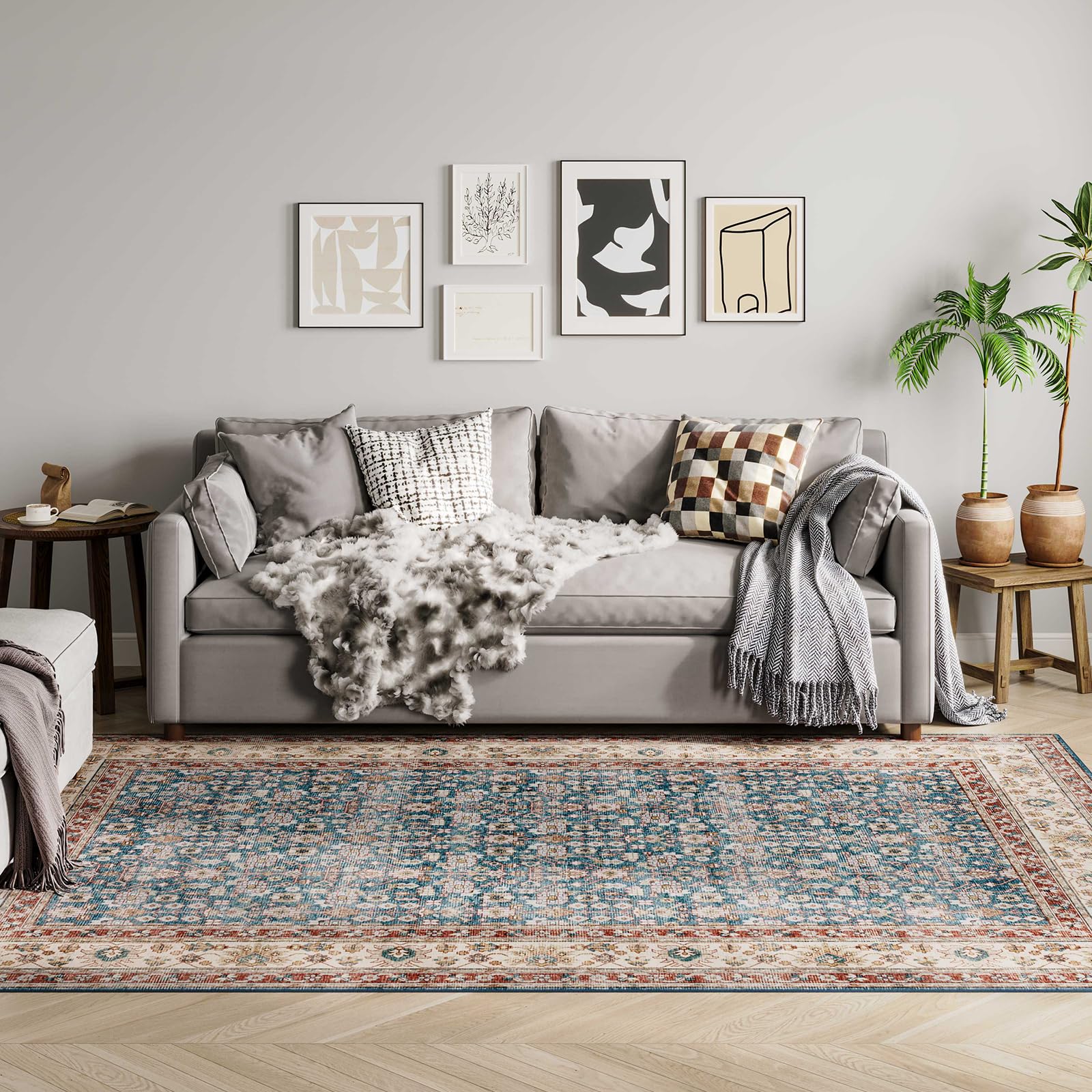 Dripex 8x10 Area Rugs, Vintage Washable Rugs for Living Room ...