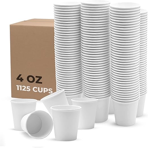 Amazon.com: BONSTOCK 1125 Pcs 4 oz Paper Cups Disposable Espresso Paper ...