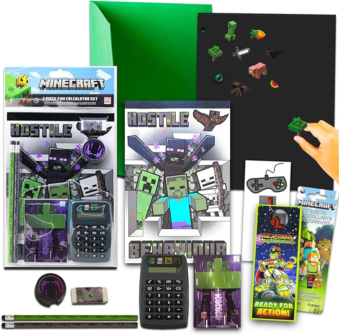 Amazon.com: Minecraft School Supplies Value Pack - 9 Pc Bundle with ...