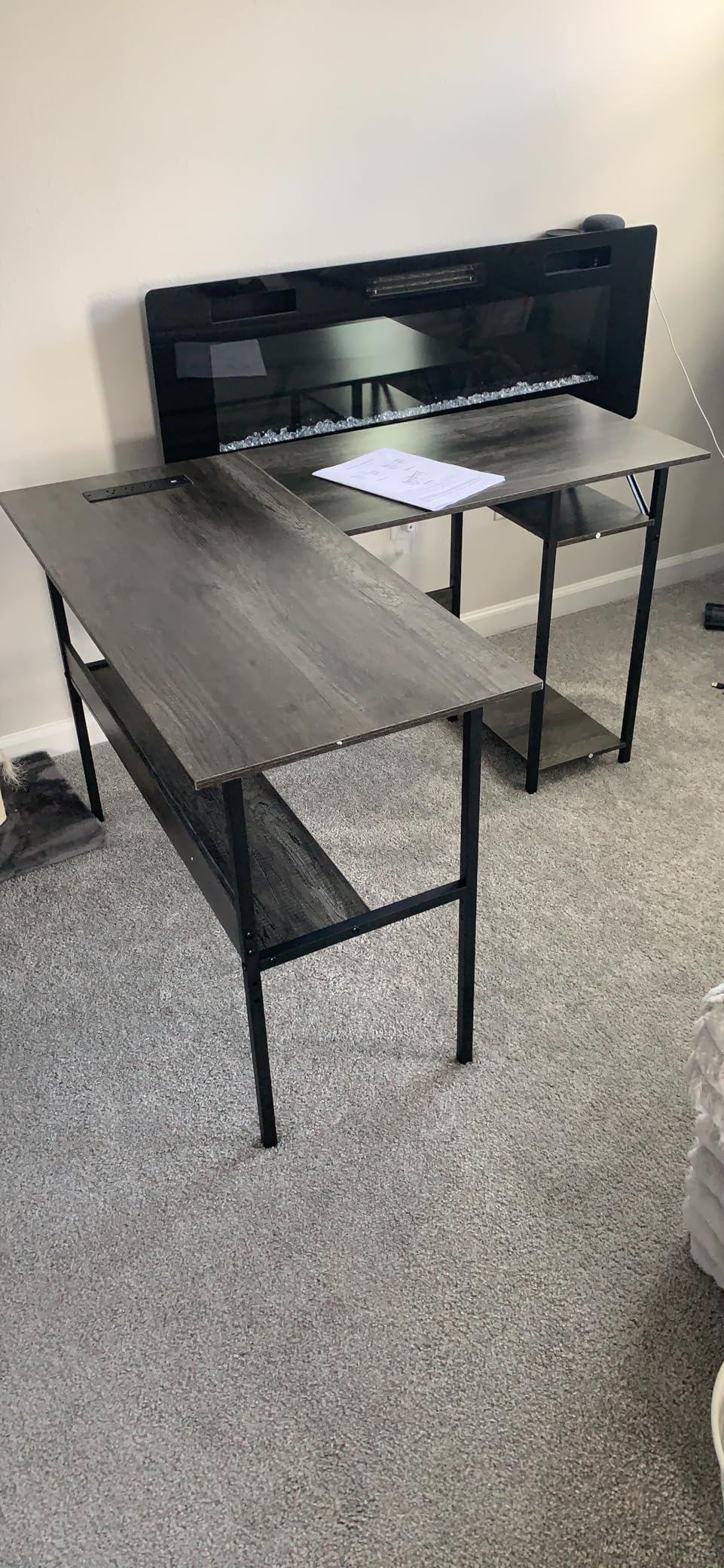 $30/mo - Finance 55 Inch Computer Desk with Smart LED Light and Power ...