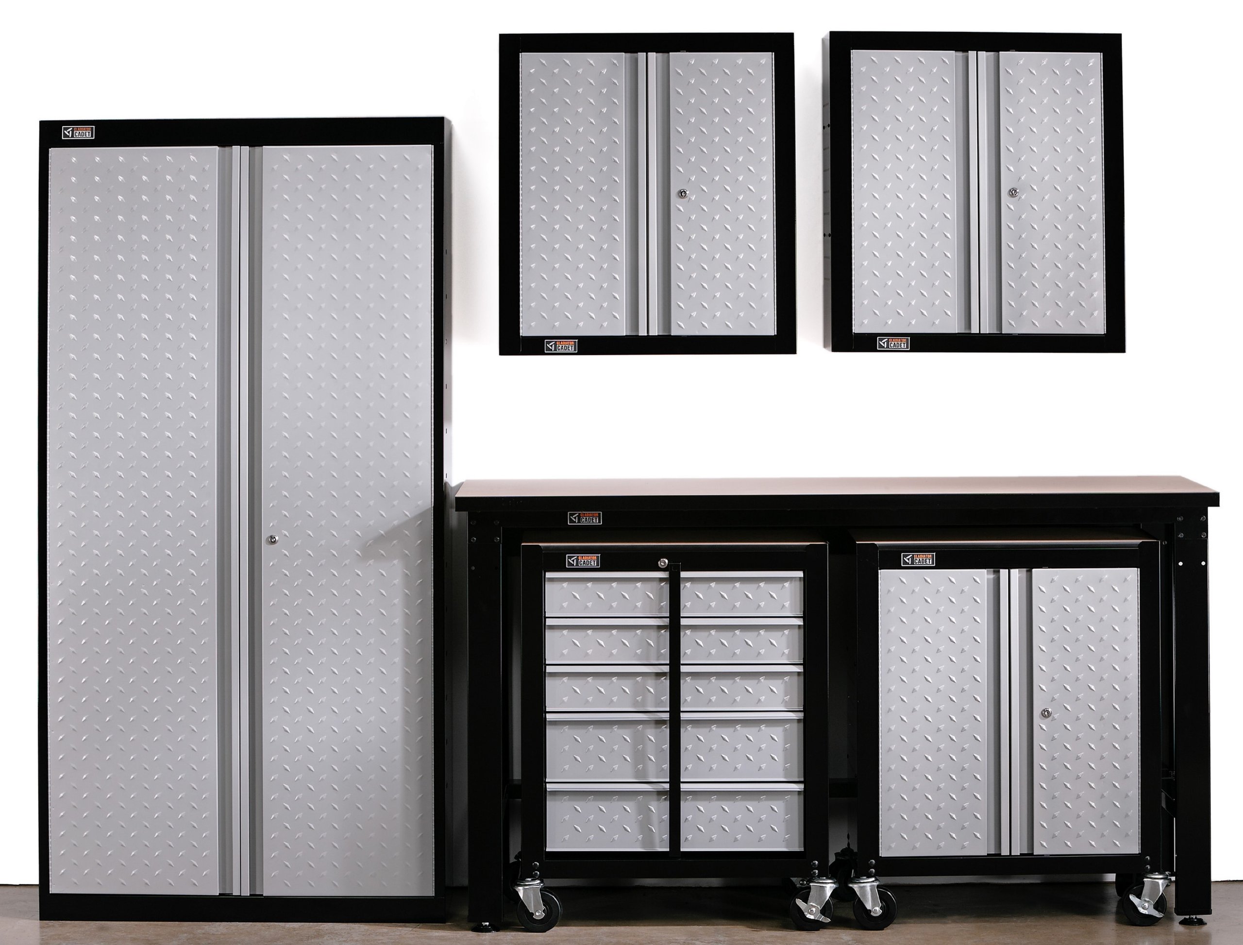 Stack On Garage Cabinets Storage Corner Cabinet, Steel Powder Coated