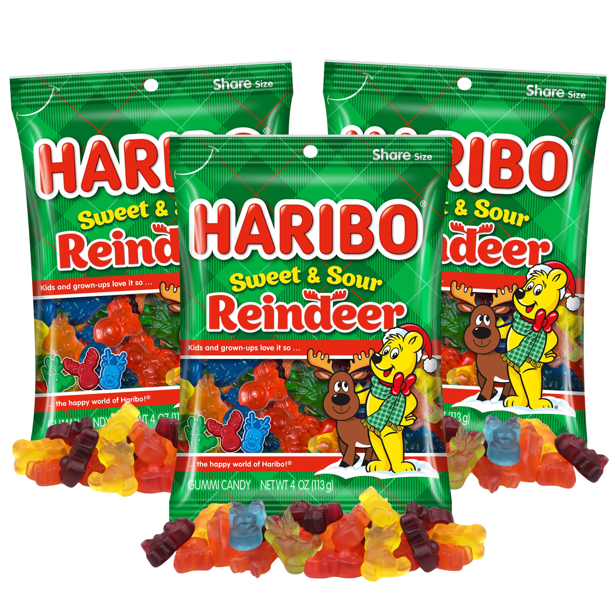 Snapklik.com : Haribo Reindeer Christmas Gummies, Sweet And Sour Candy ...