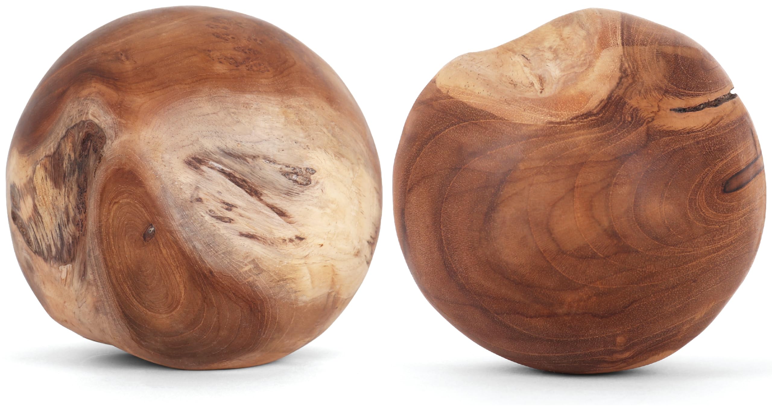 Amazon.com: Natural Teak Ball - Orb Ball - Wooden Balls - Teak Root ...