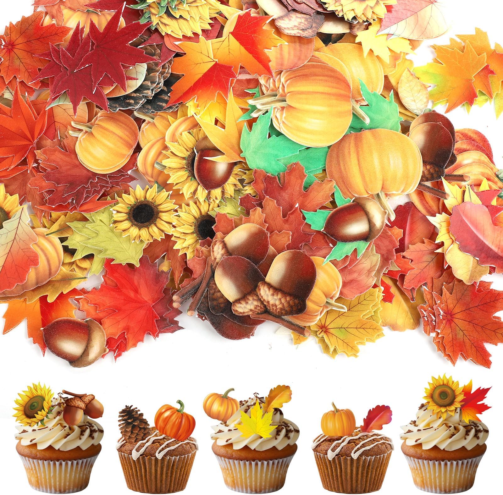 Amazon.com: 28 Icing Pumpkins & Blossoms | Pumpkin Sprinkles| Halloween ...
