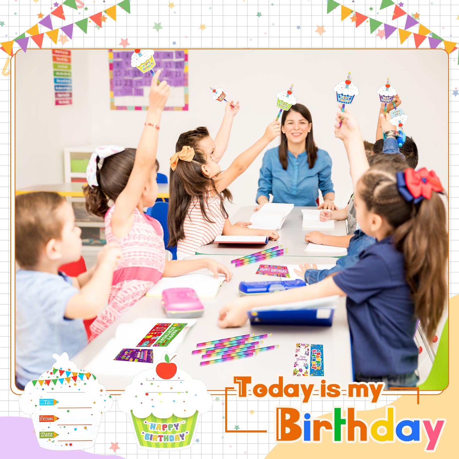 Birthday Bookmarks For Students Fulmoon 90 Pcs Happy Birthday Gifts ...